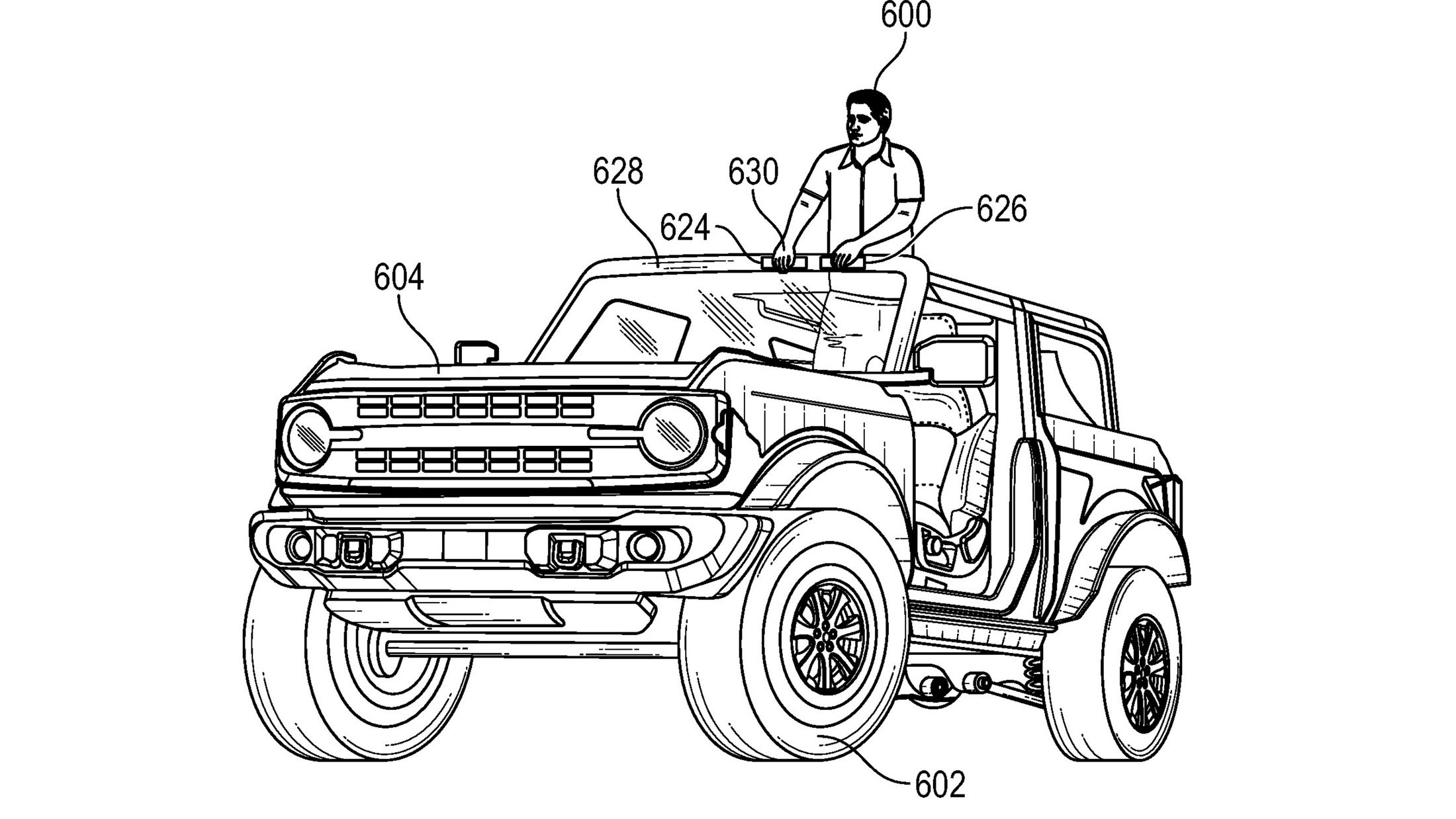 Drive Your Bronco Standing Up With New Ford Patent | Carscoops