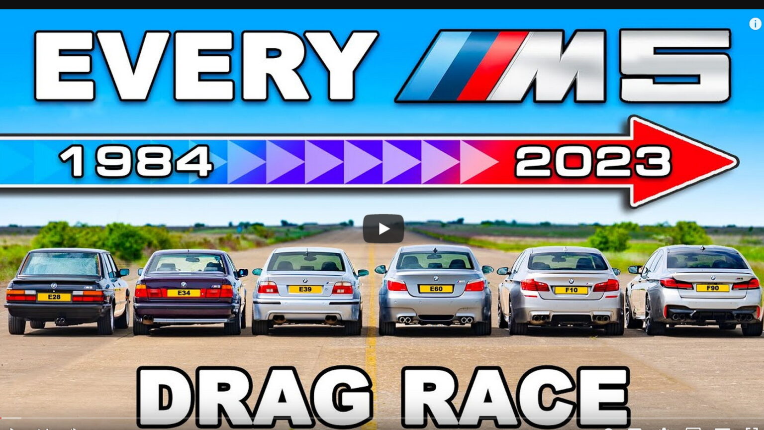 Drag Racing Every BMW M5 Shows How Far The Sports Sedan Has Come In ...