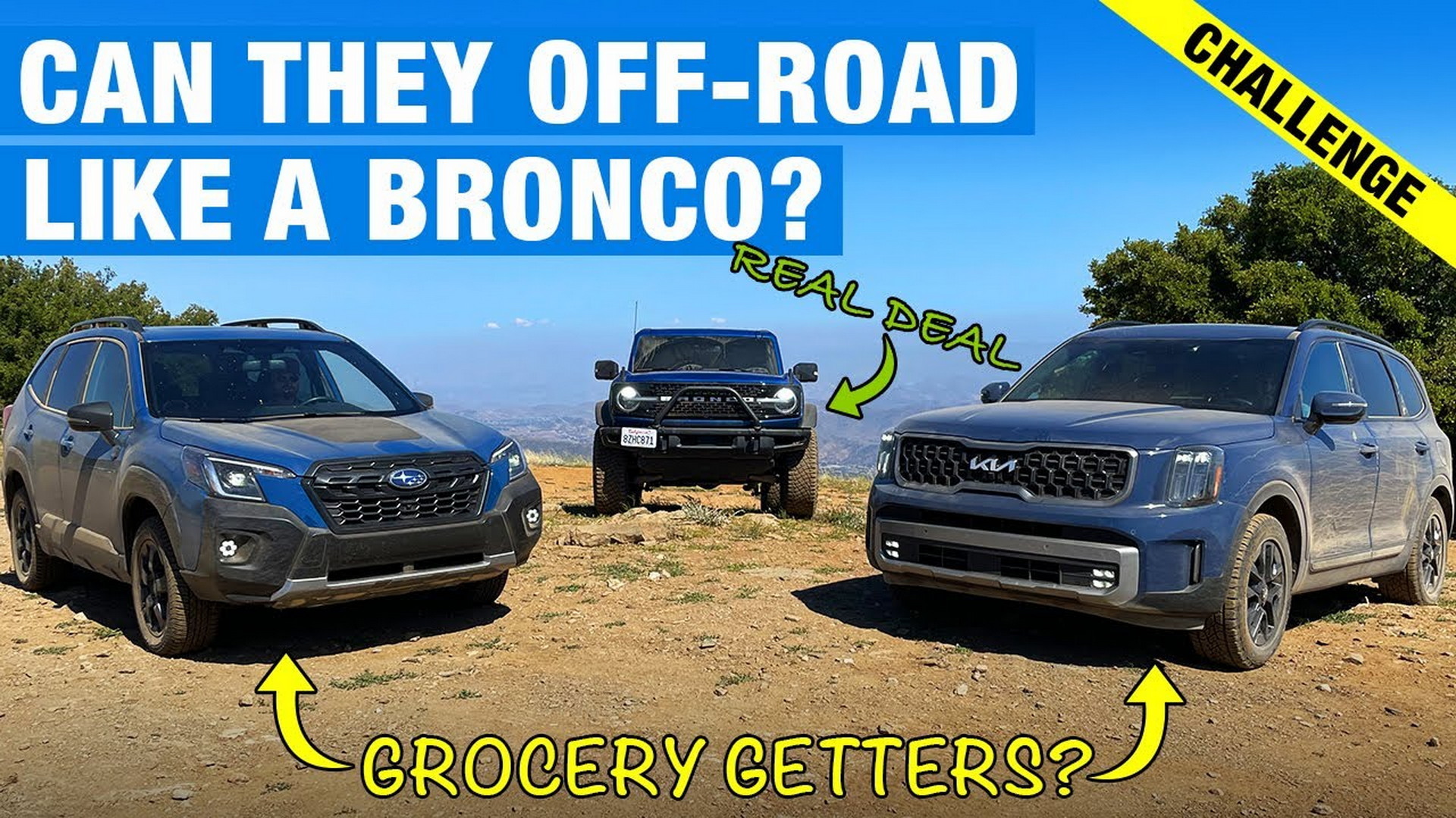Ford Bronco Vs Kia Telluride And Subaru Forester Demonstrates What A ...