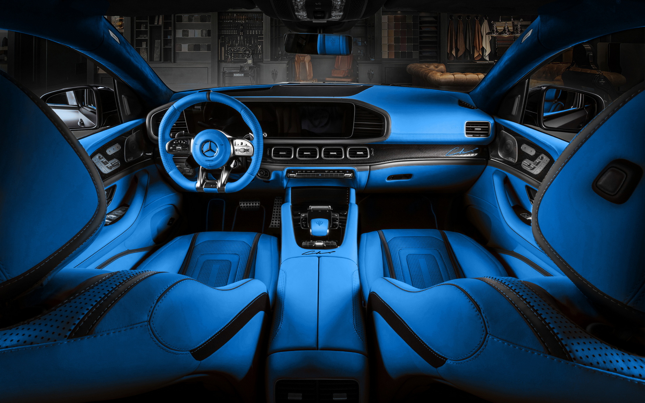 This Mercedes GLE Coupe From Carlex Is So Blue Inside It’ll Make Your ...