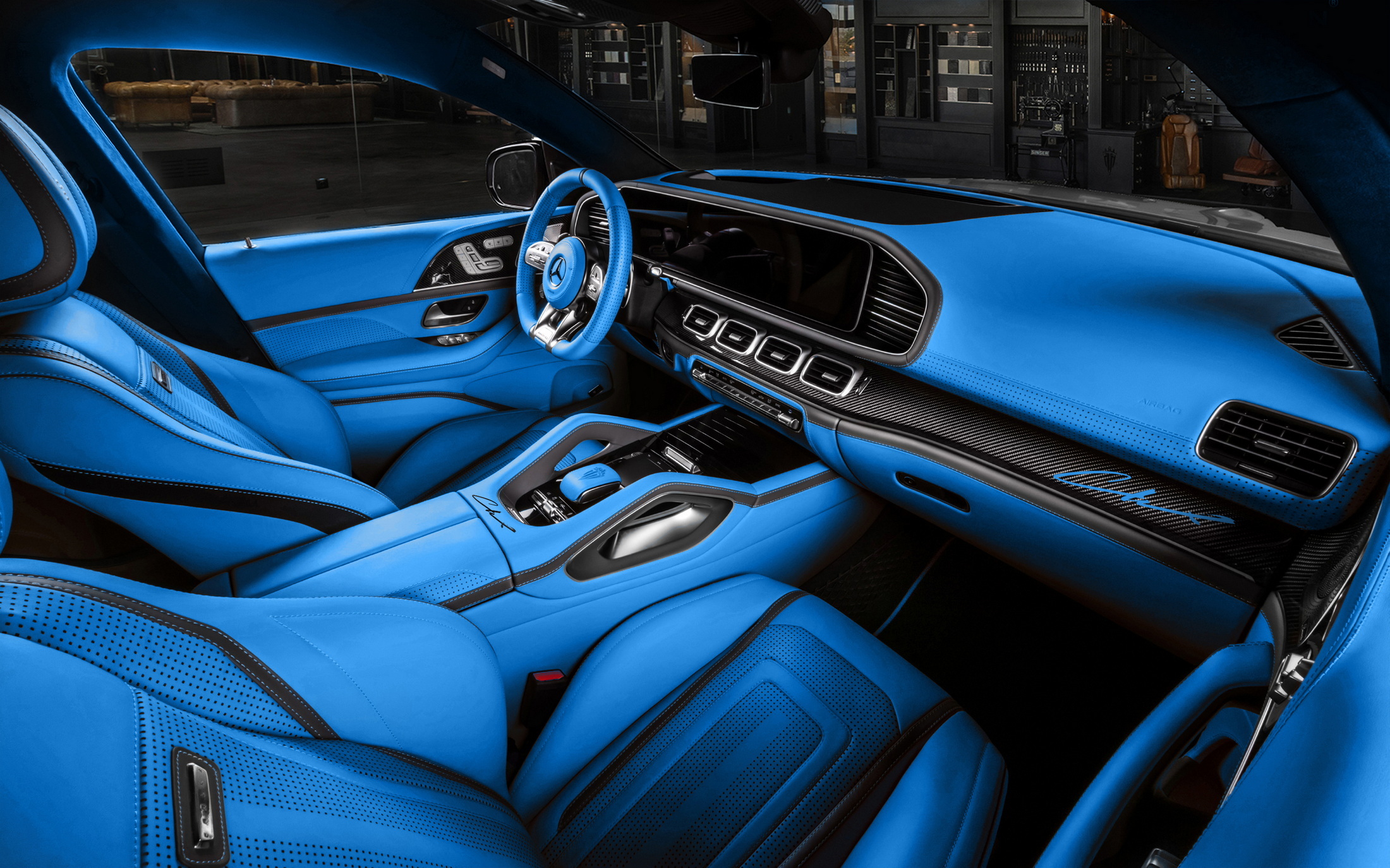 This Mercedes GLE Coupe From Carlex Is So Blue Inside It’ll Make Your ...