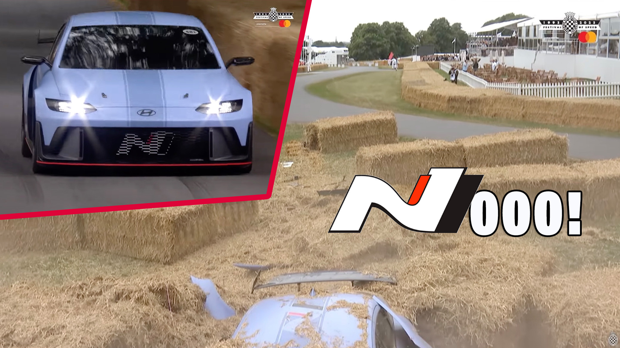 Hyundai RN22e ‘Bales’ Out Of Goodwood Hill Run | Carscoops