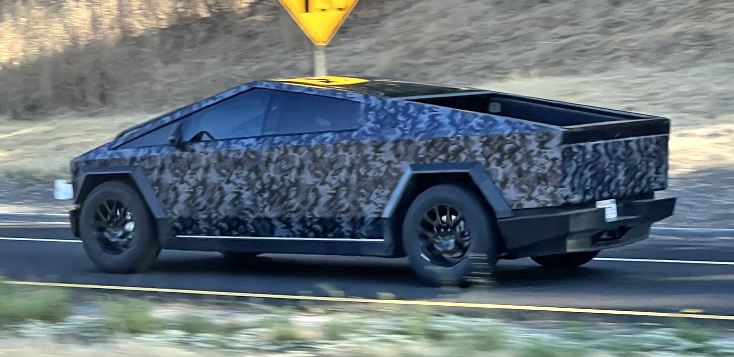 Dark Camo Wrap Could Be Perfect For The Tesla Cybertruck | Carscoops