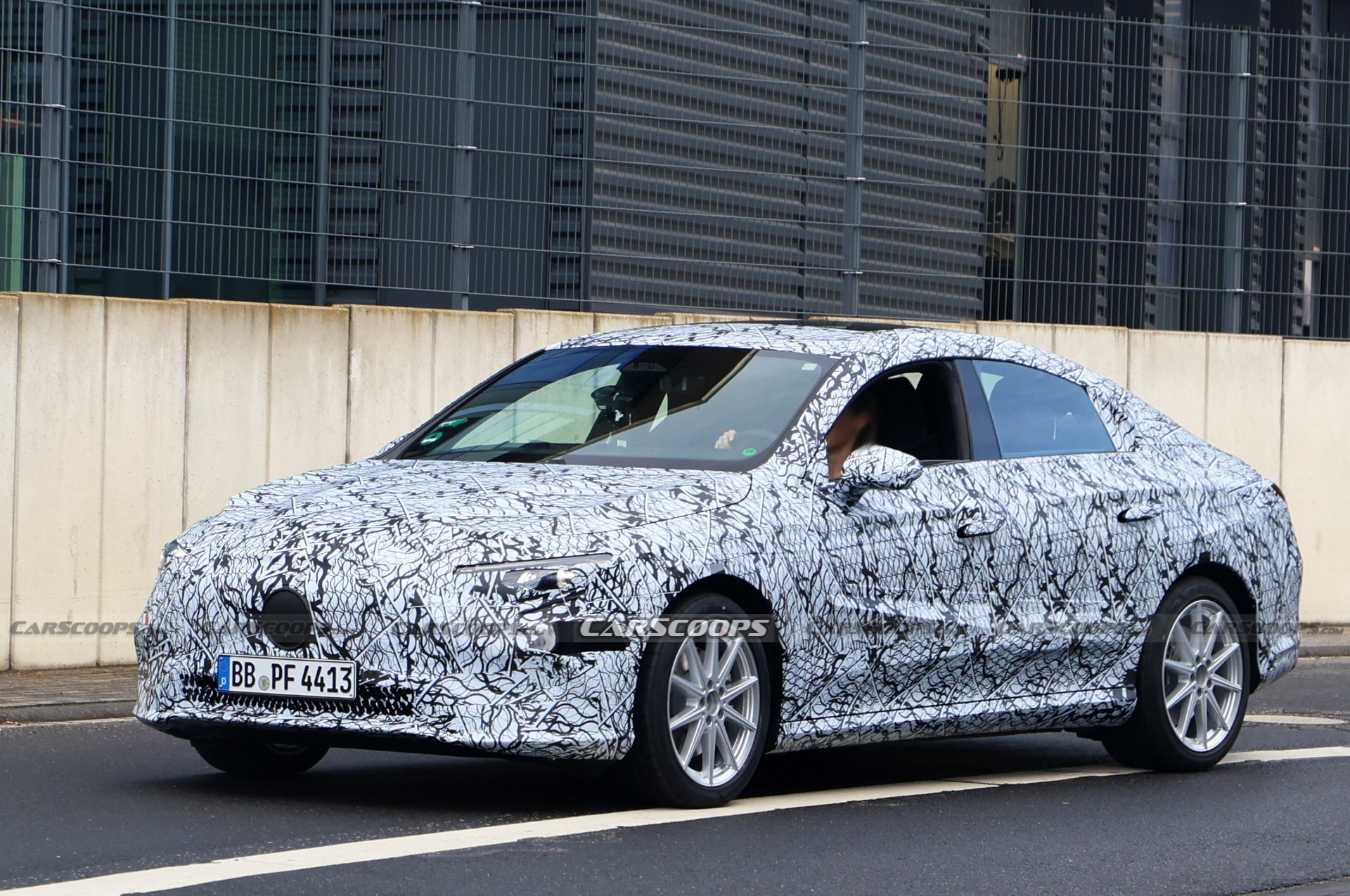 2025 Mercedes CLA EV Spied For The First Time With Production Lighting ...