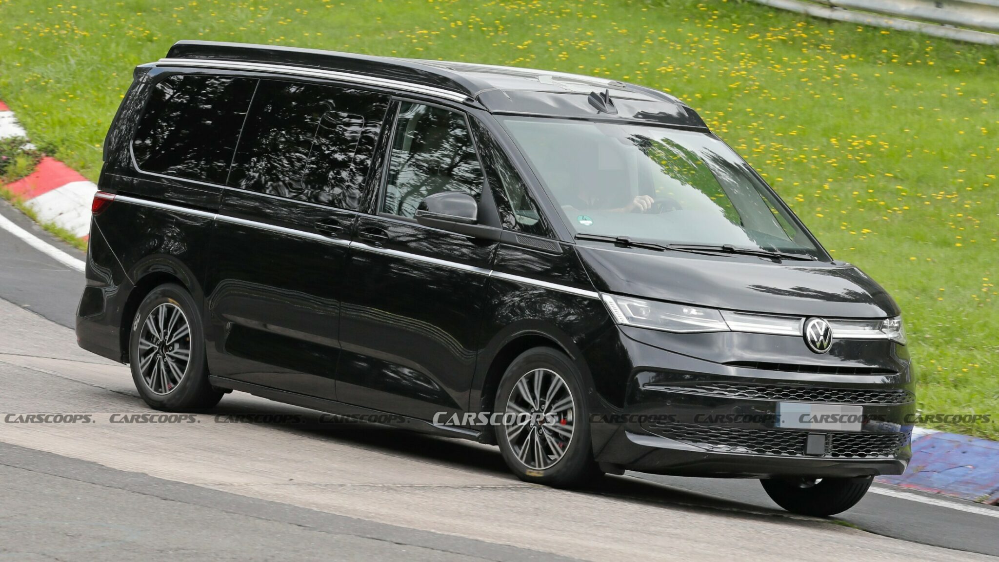 VW T7 California Campervan Spied Testing On The Track | Carscoops