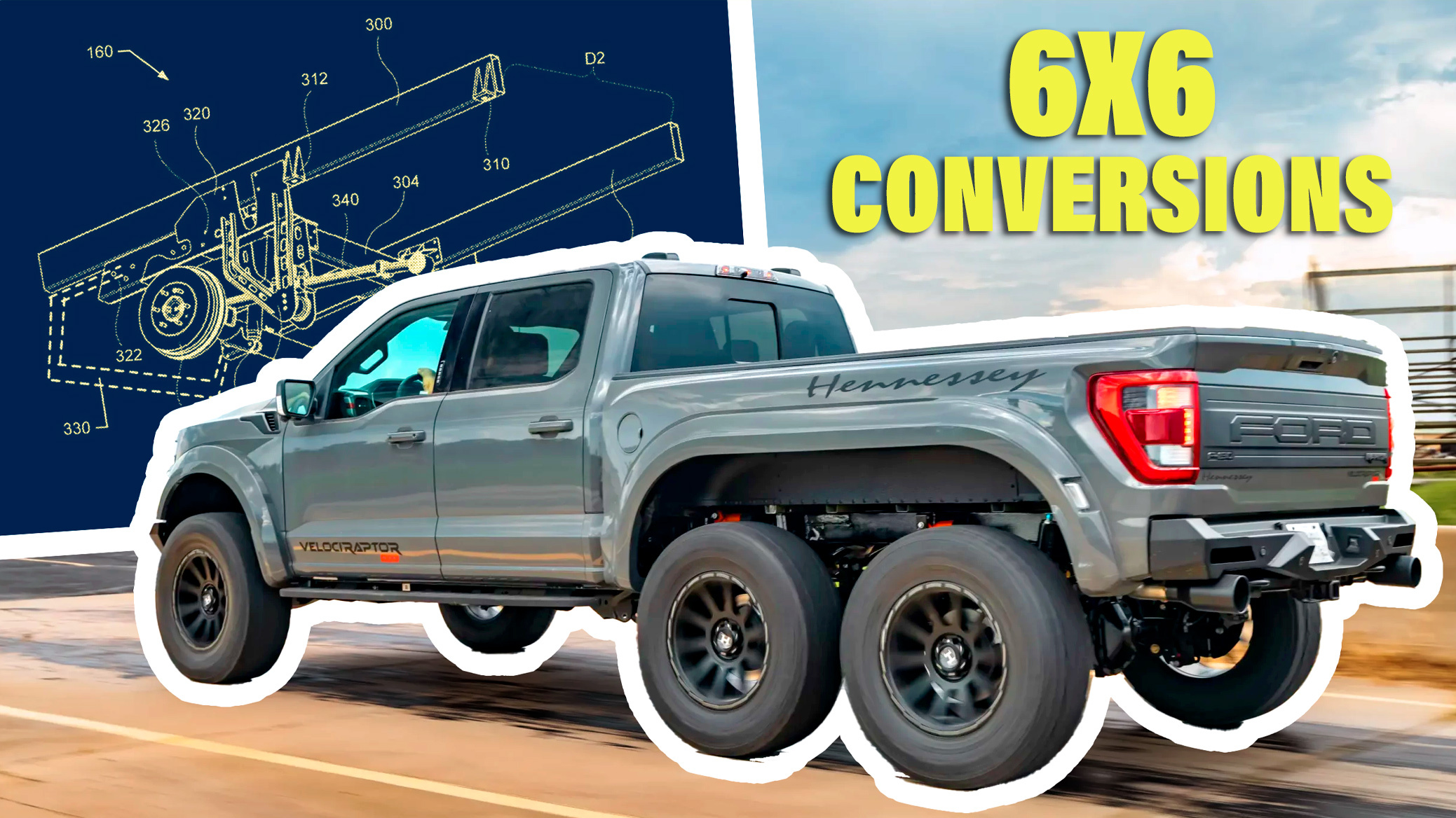 Double Axle Pickup Truck Link Mfg 6x2 Liftable Axle