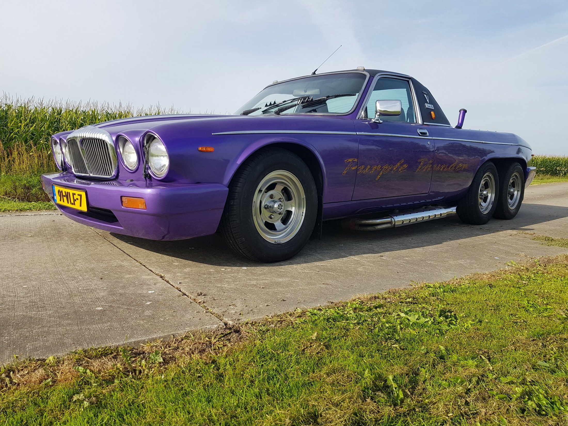 Behold The Purple Thunder: The Six-Wheeled Jaguar Daimler Double Six ...