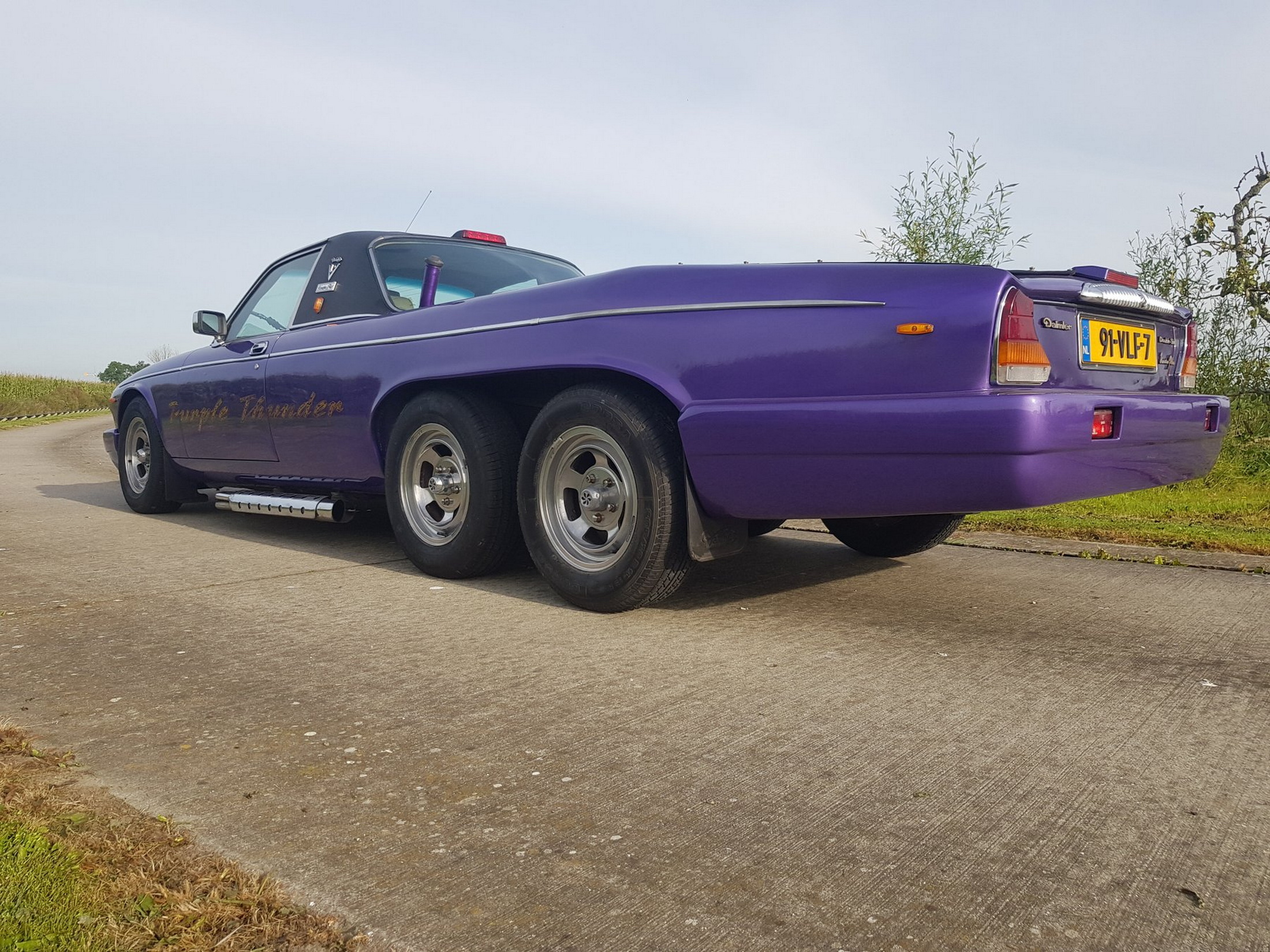 Behold The Purple Thunder: The Six-Wheeled Jaguar Daimler Double Six ...