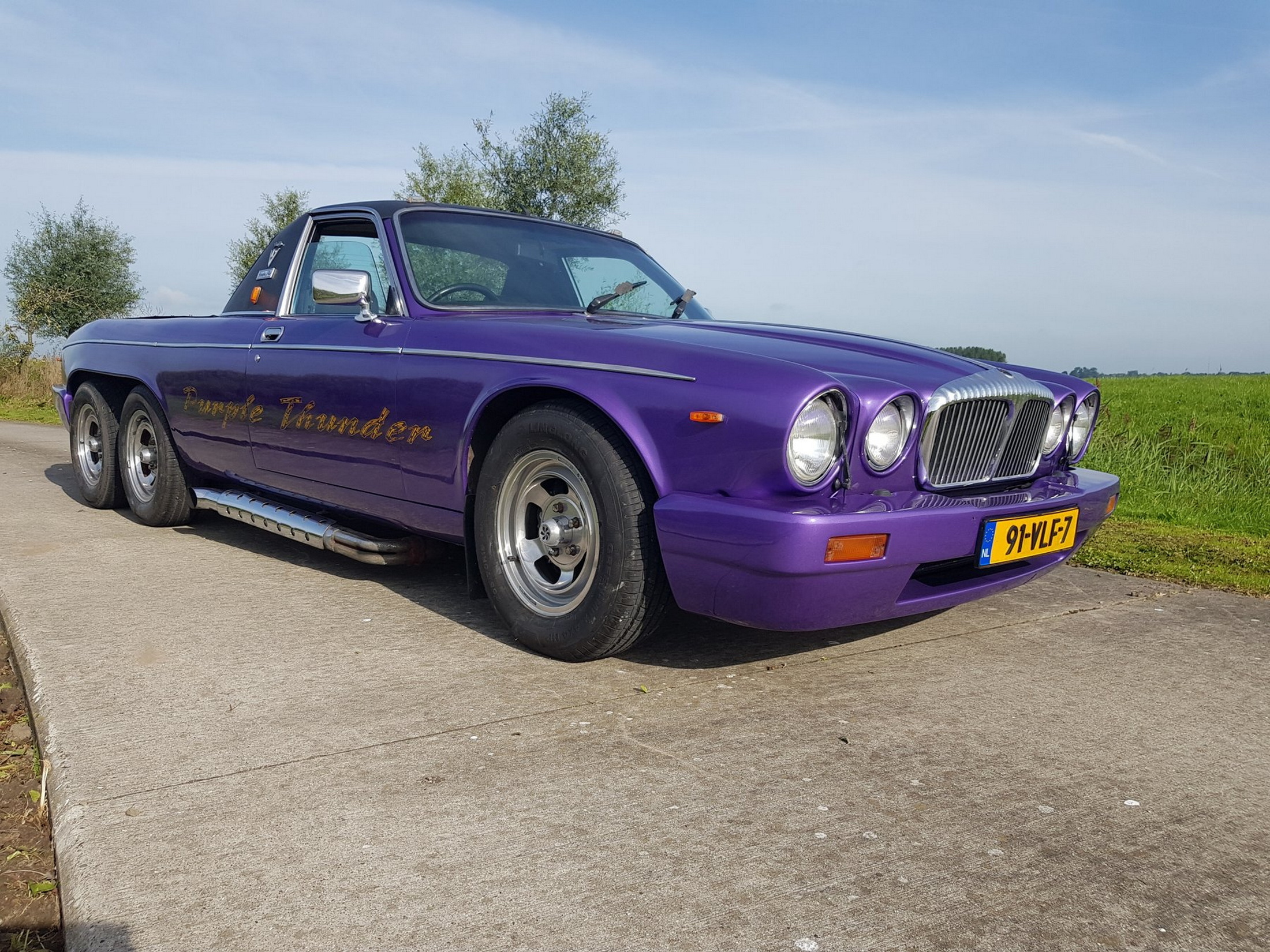 Behold The Purple Thunder: The Six-Wheeled Jaguar Daimler Double Six ...