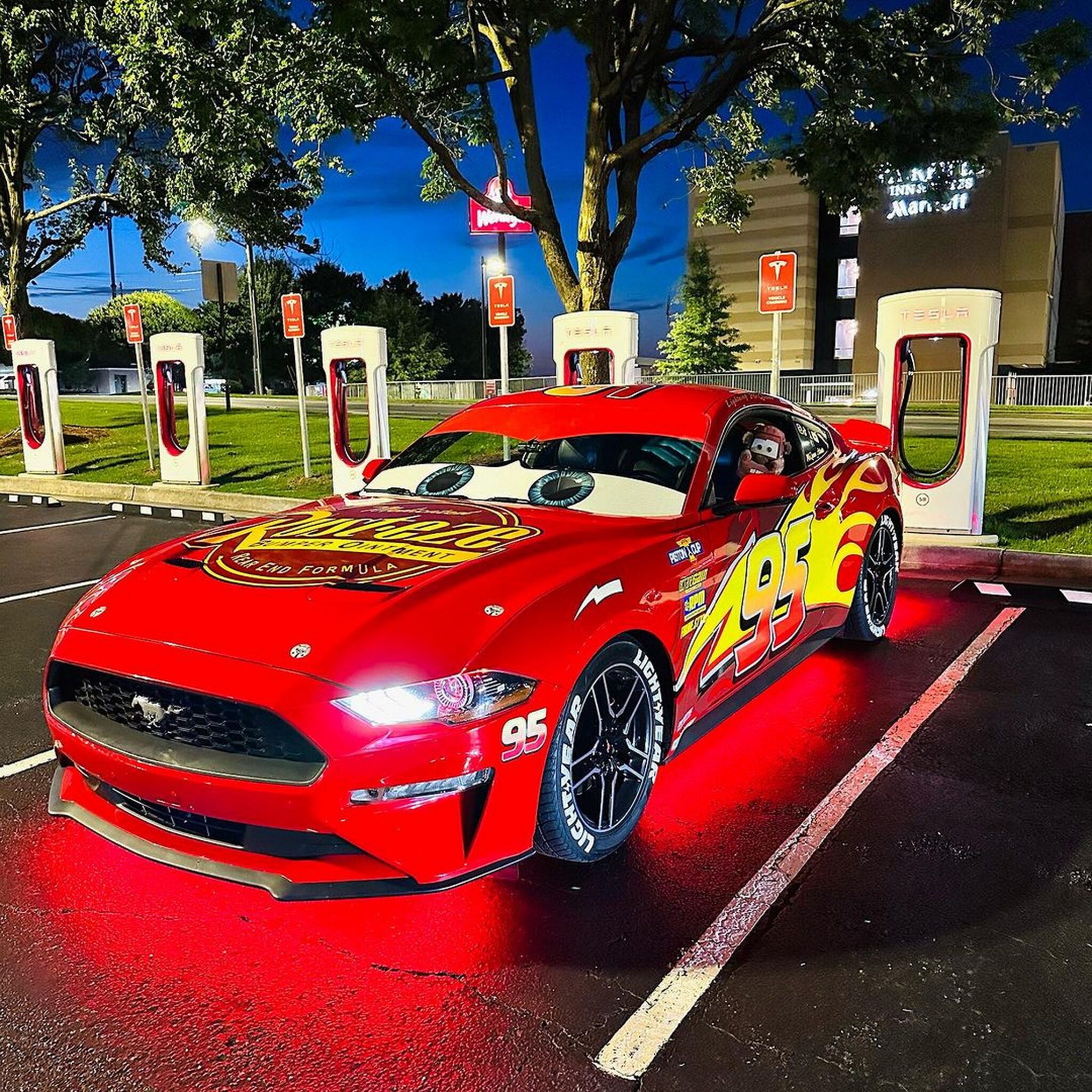 2024 Ford Mustang GT Transformed Into A Real-Life Lightning McQueen ...