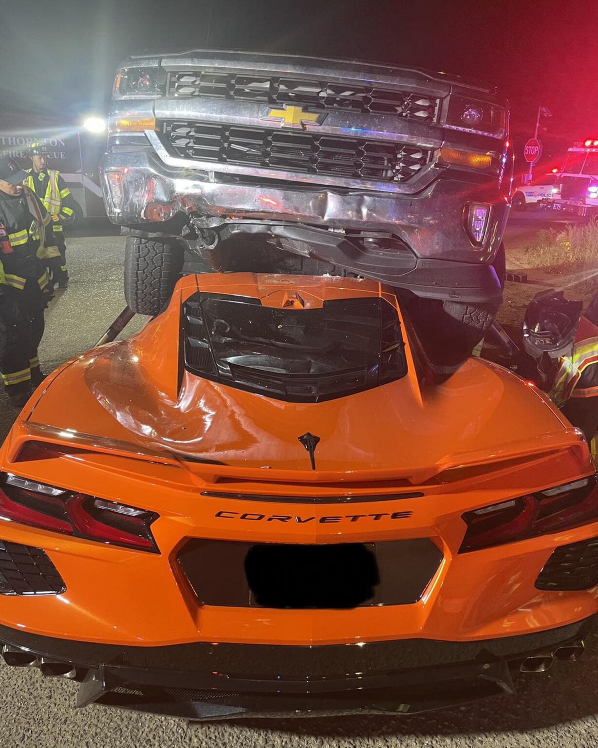 Video Shows Chevy Truck Running Over And Crushing Corvette C8 (Updated ...