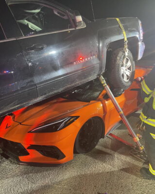 Video Shows Chevy Truck Running Over And Crushing Corvette C8 (Updated ...