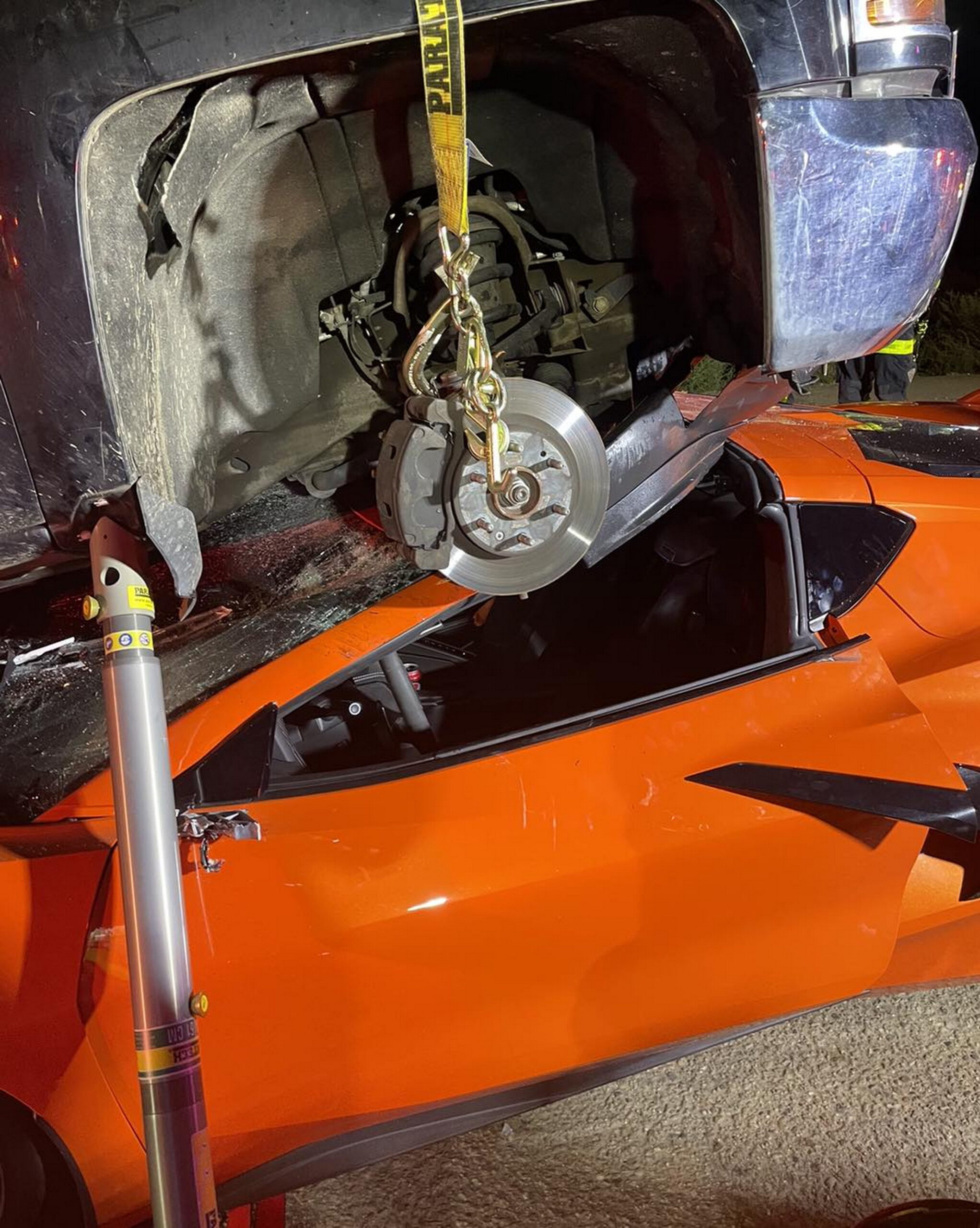 Video Shows Chevy Truck Running Over And Crushing Corvette C8 (Updated ...