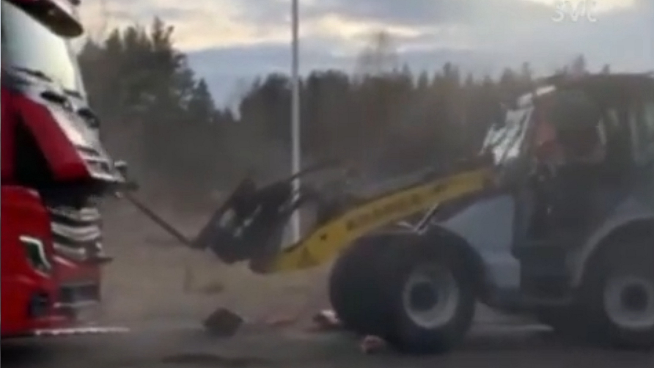 Swedish Man Goes On Rampage With Forklift Loader, Destroying Cars, Tow ...
