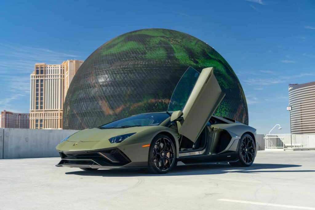 Lime Green Lamborghini Aventador 2022
