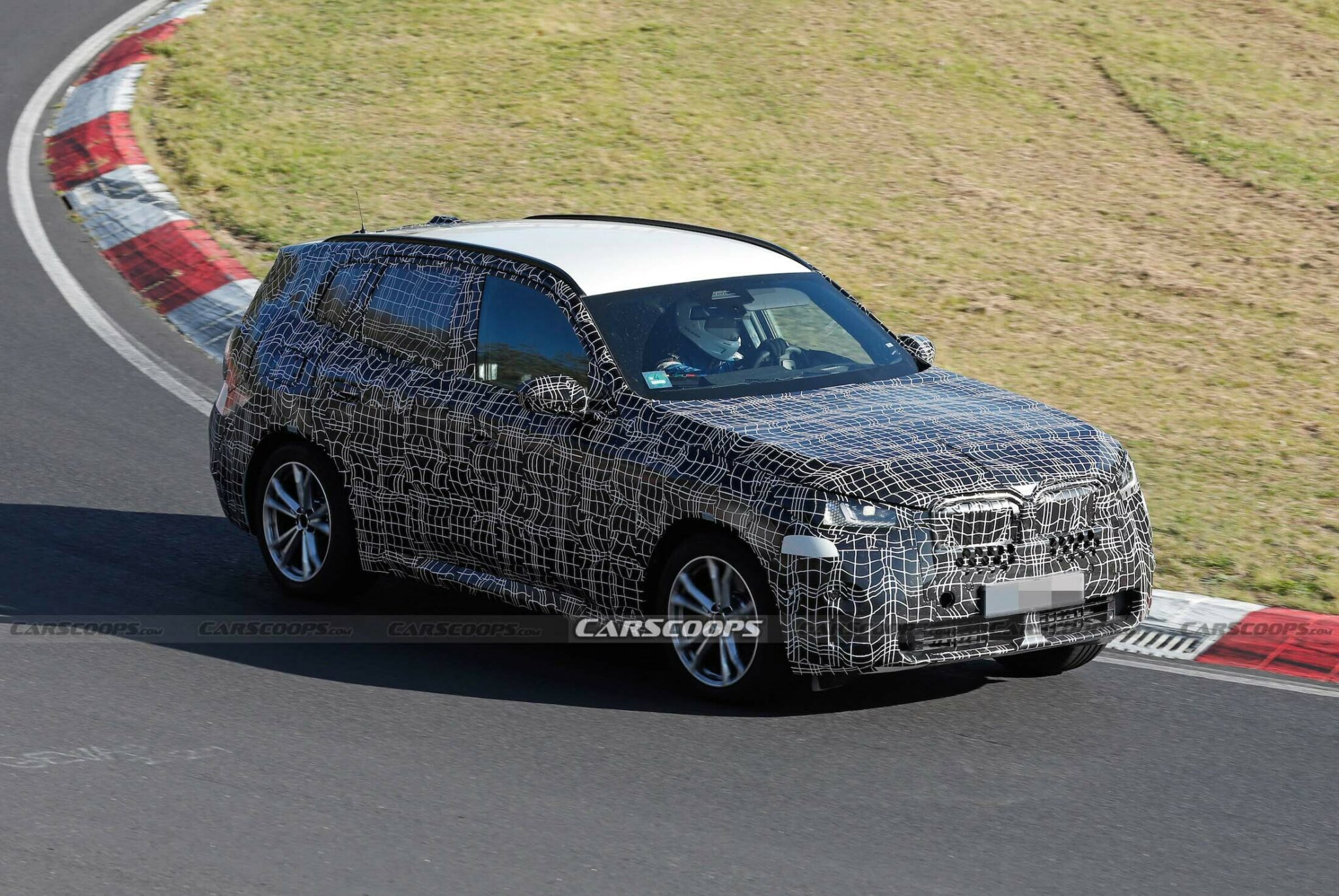 Speedy 2025 BMW X3 M50i Spied With Production Lights, XL Grille | Carscoops