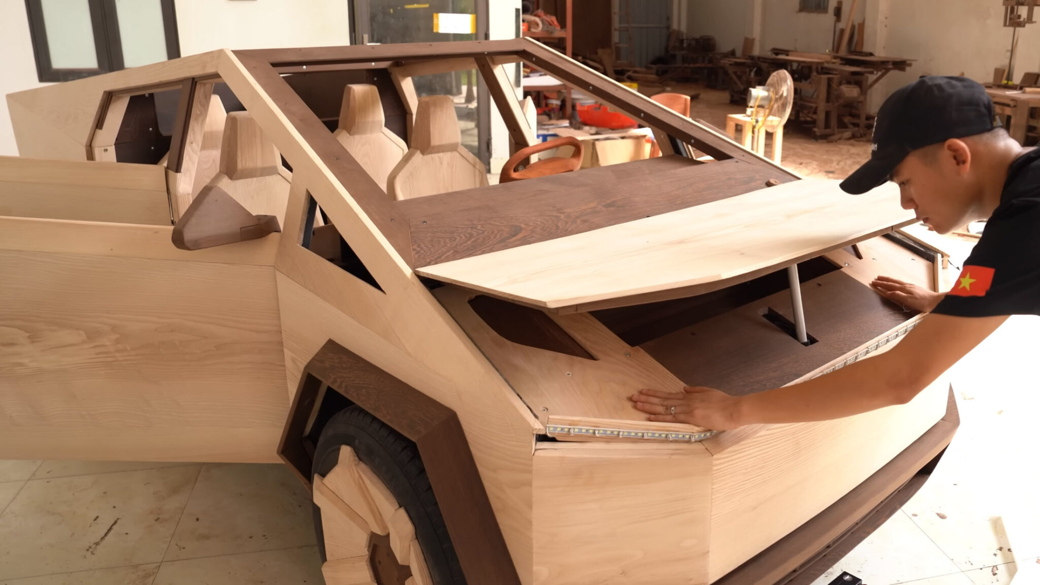 Wooden Tesla Cybertruck Beats Actual Electric Counterpart To The Punch ...