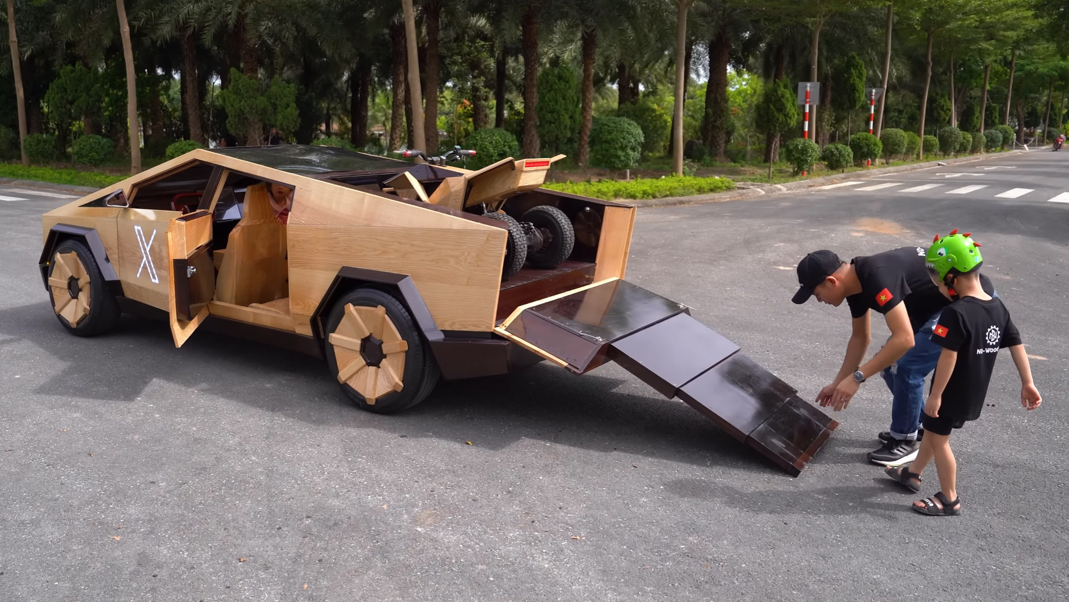 Wooden Tesla Cybertruck Beats Actual Electric Counterpart To The Punch ...