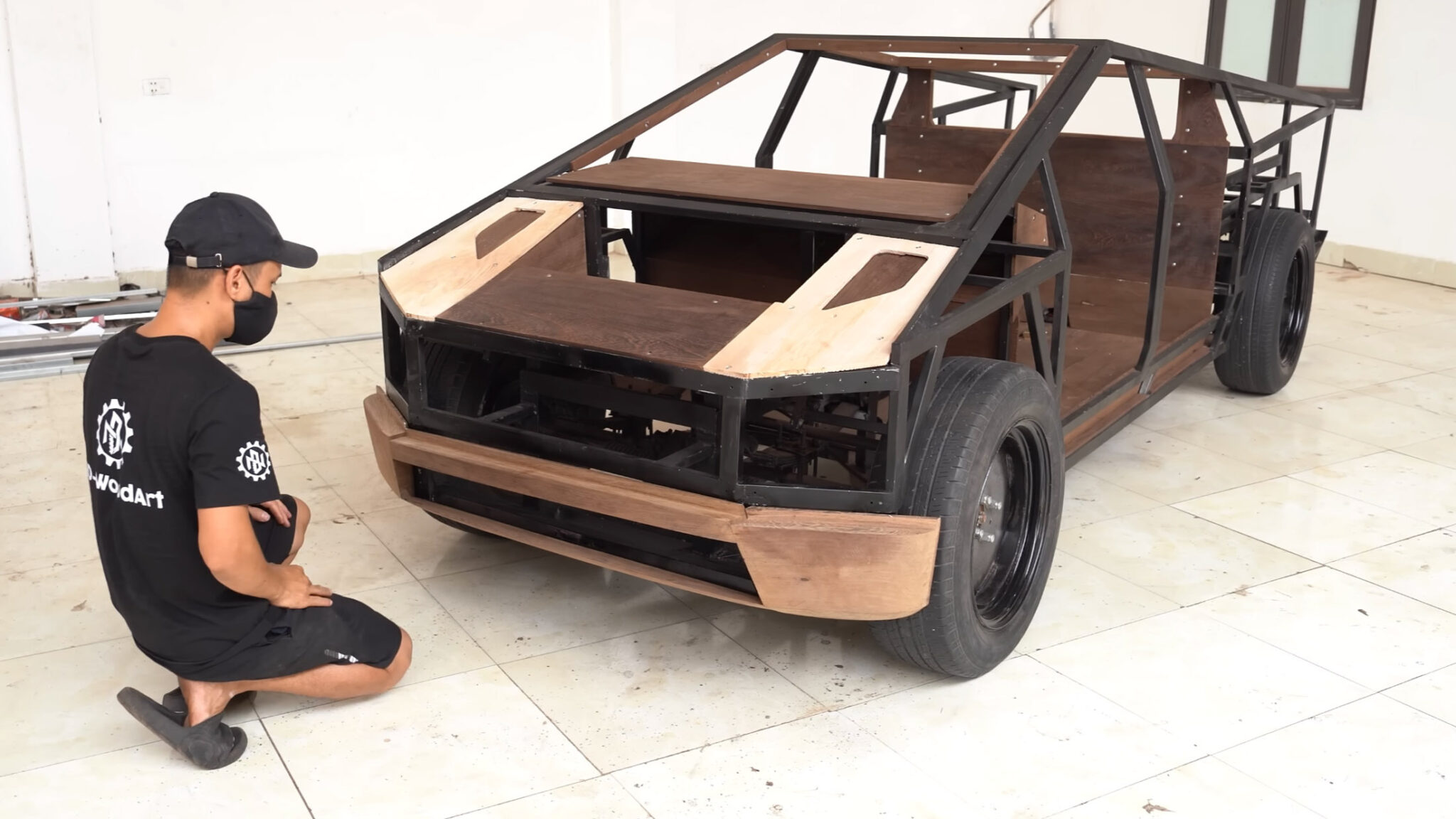 Wooden Tesla Cybertruck Beats Actual Electric Counterpart To The Punch ...