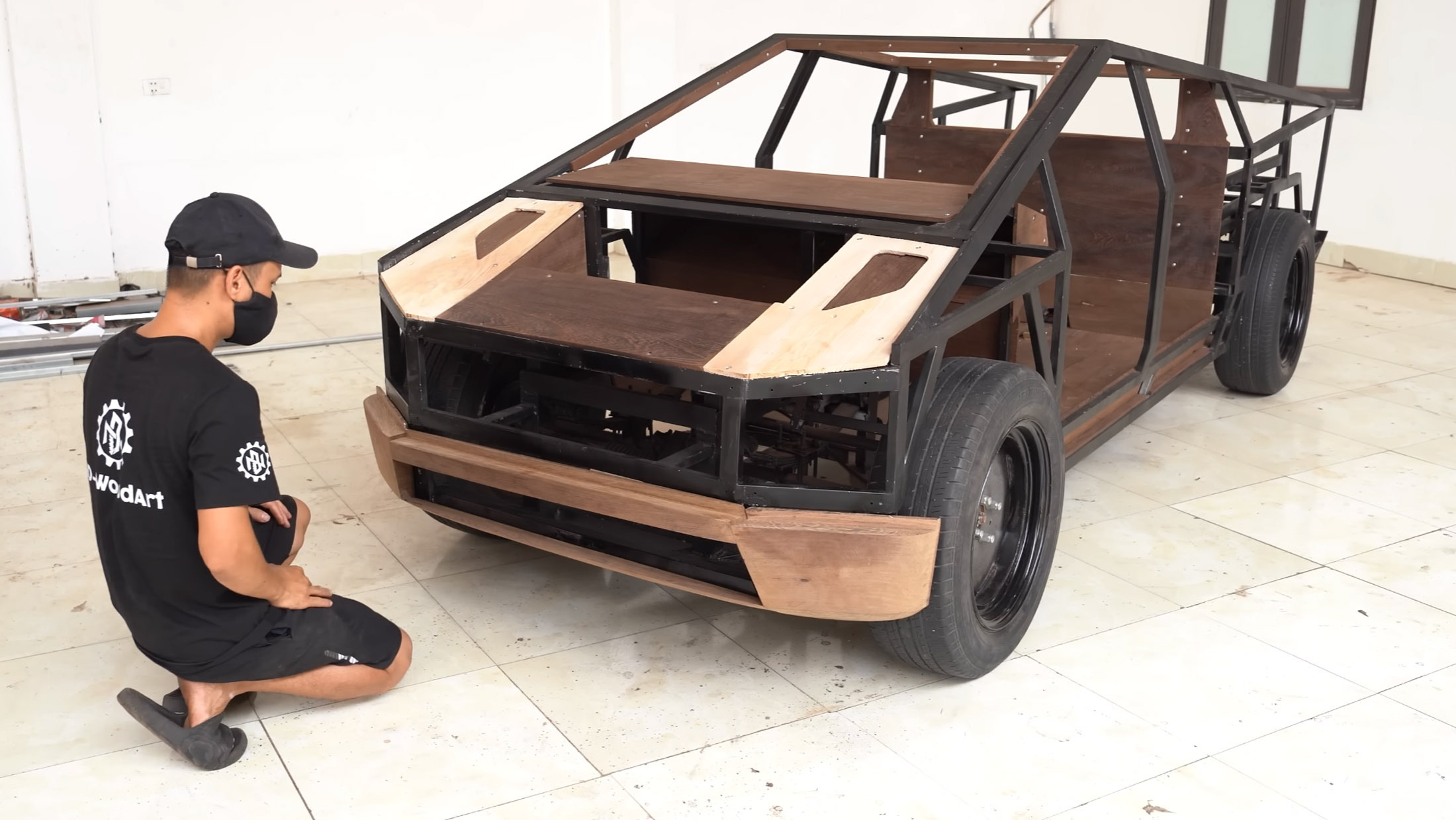 Wooden Tesla Cybertruck Beats Actual Electric Counterpart To The Punch ...