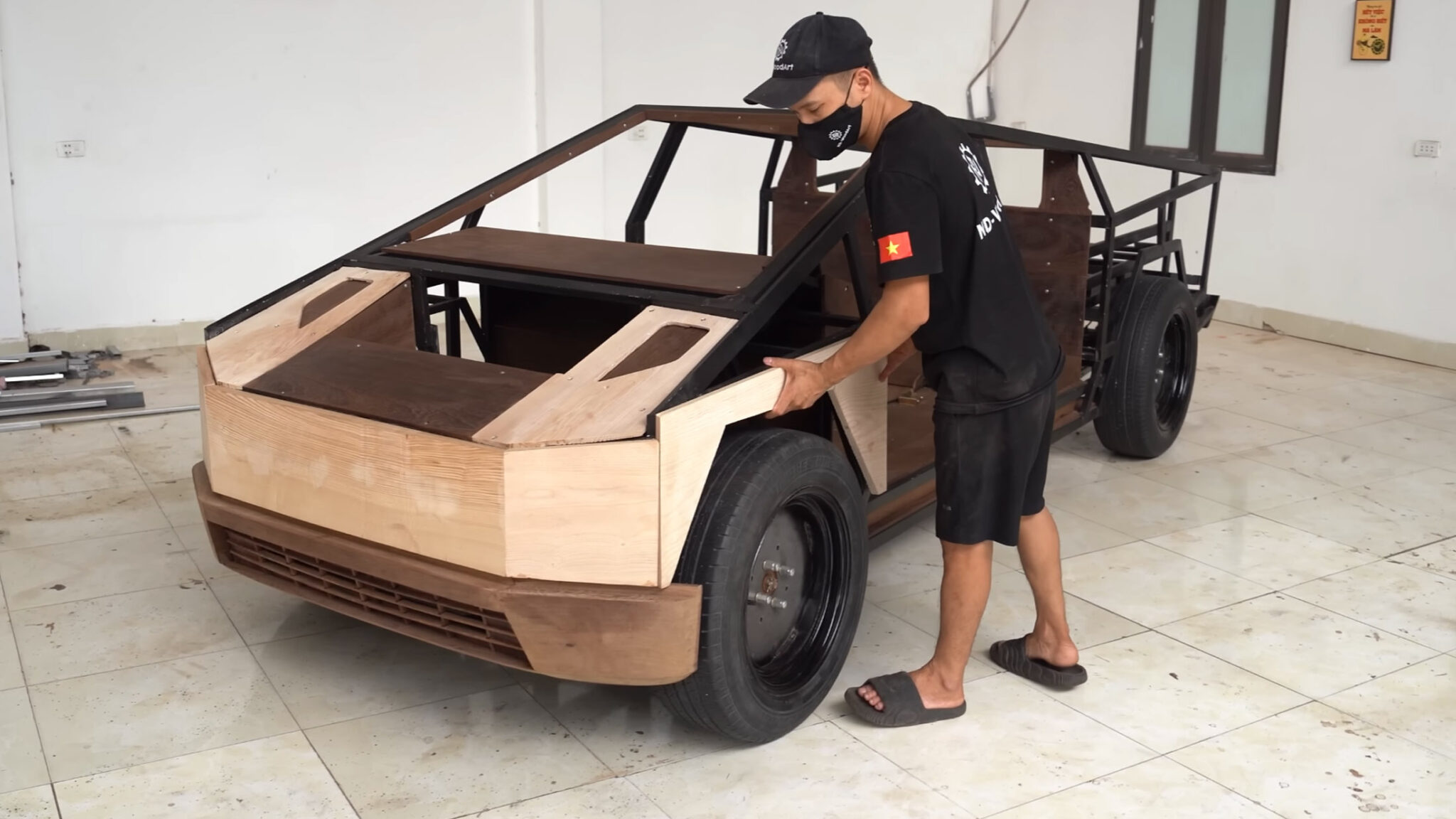 Wooden Tesla Cybertruck Beats Actual Electric Counterpart To The Punch ...
