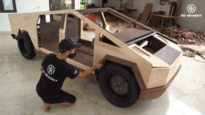 Wooden Tesla Cybertruck Beats Actual Electric Counterpart To The Punch ...