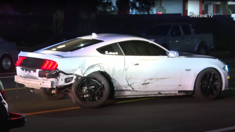 Cops In Charger Pursue Two Ford Mustangs Street Racing In California ...