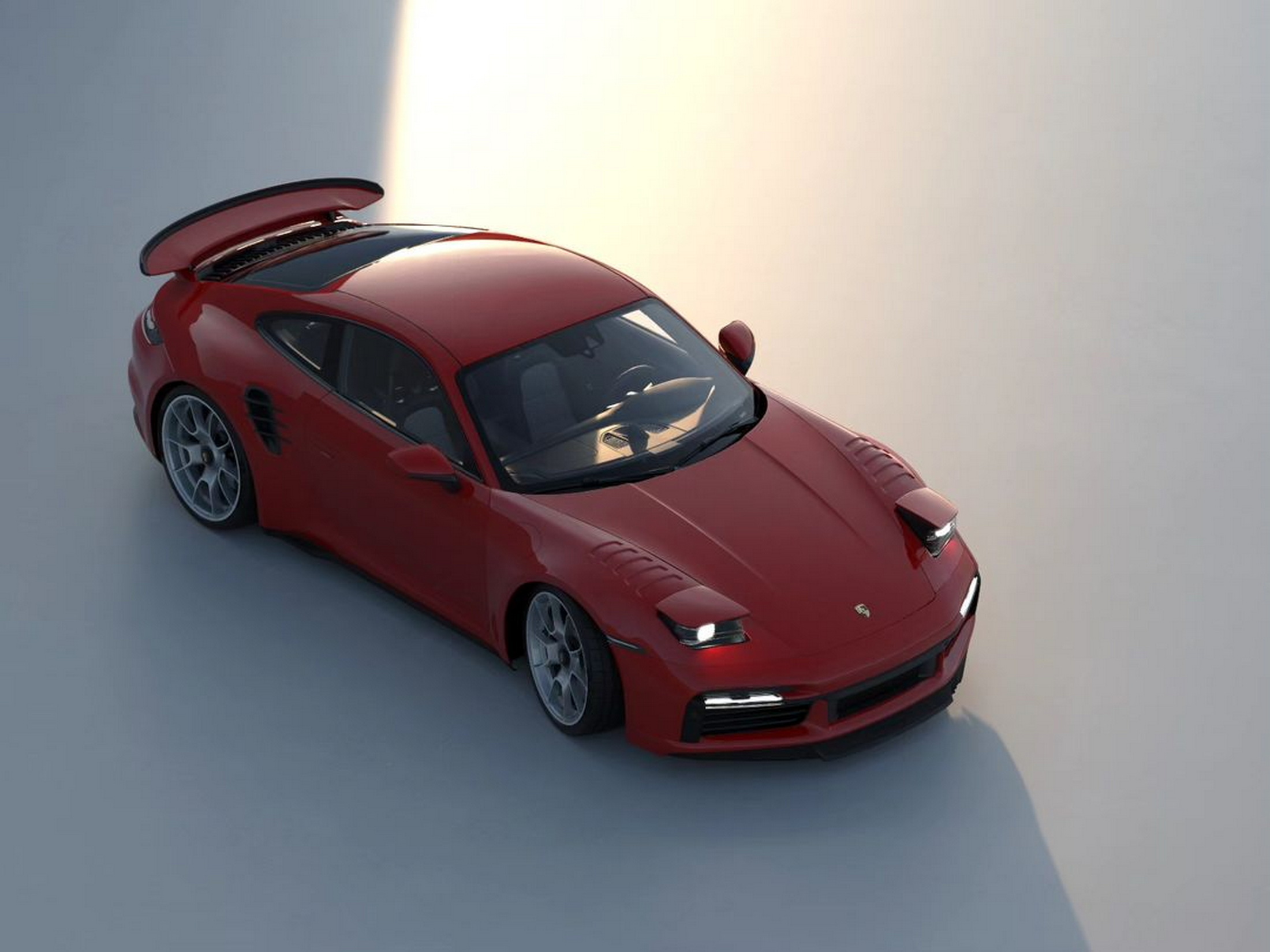 Retro-Futuristic Porsche 992 Turbo Render Reimagines The Iconic Slantnose | Carscoops