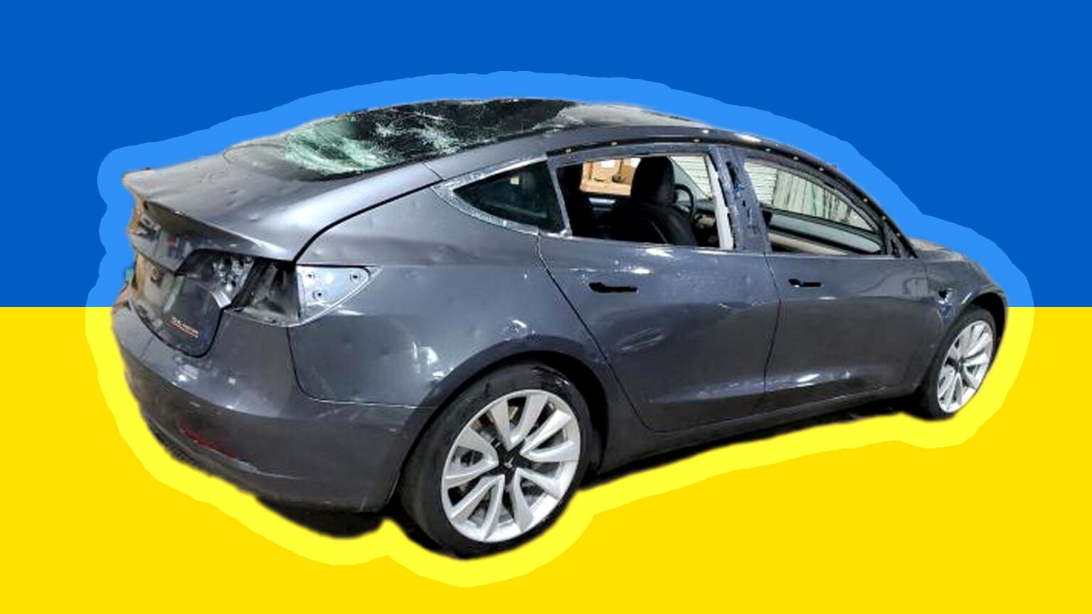 North America’s Totaled Tesla EVs Are Fueling Ukraine’s Electric Car ...