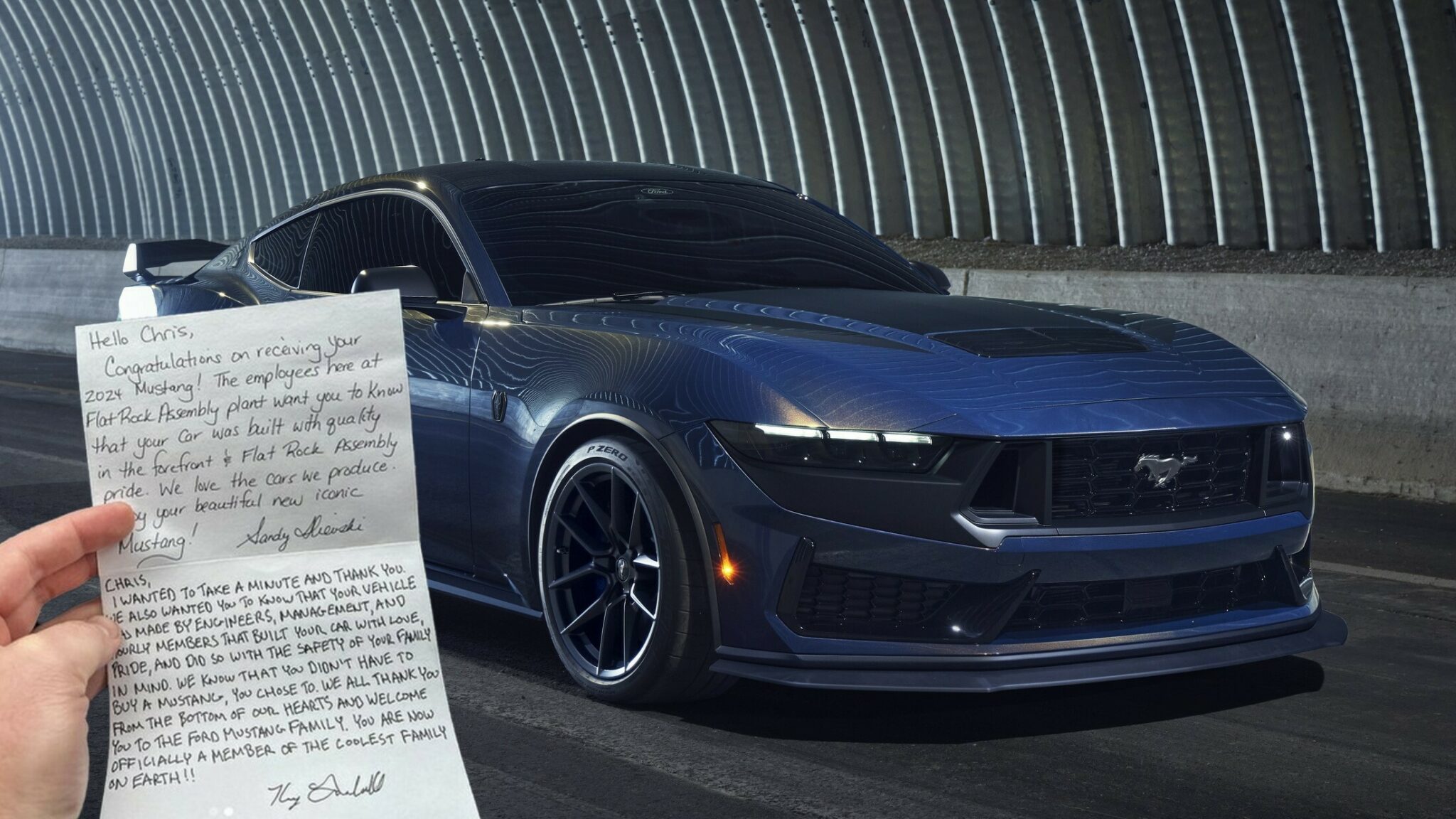 Check Your Glovebox! Ford Workers Leave Surprise For 2024 Mustang Dark ...