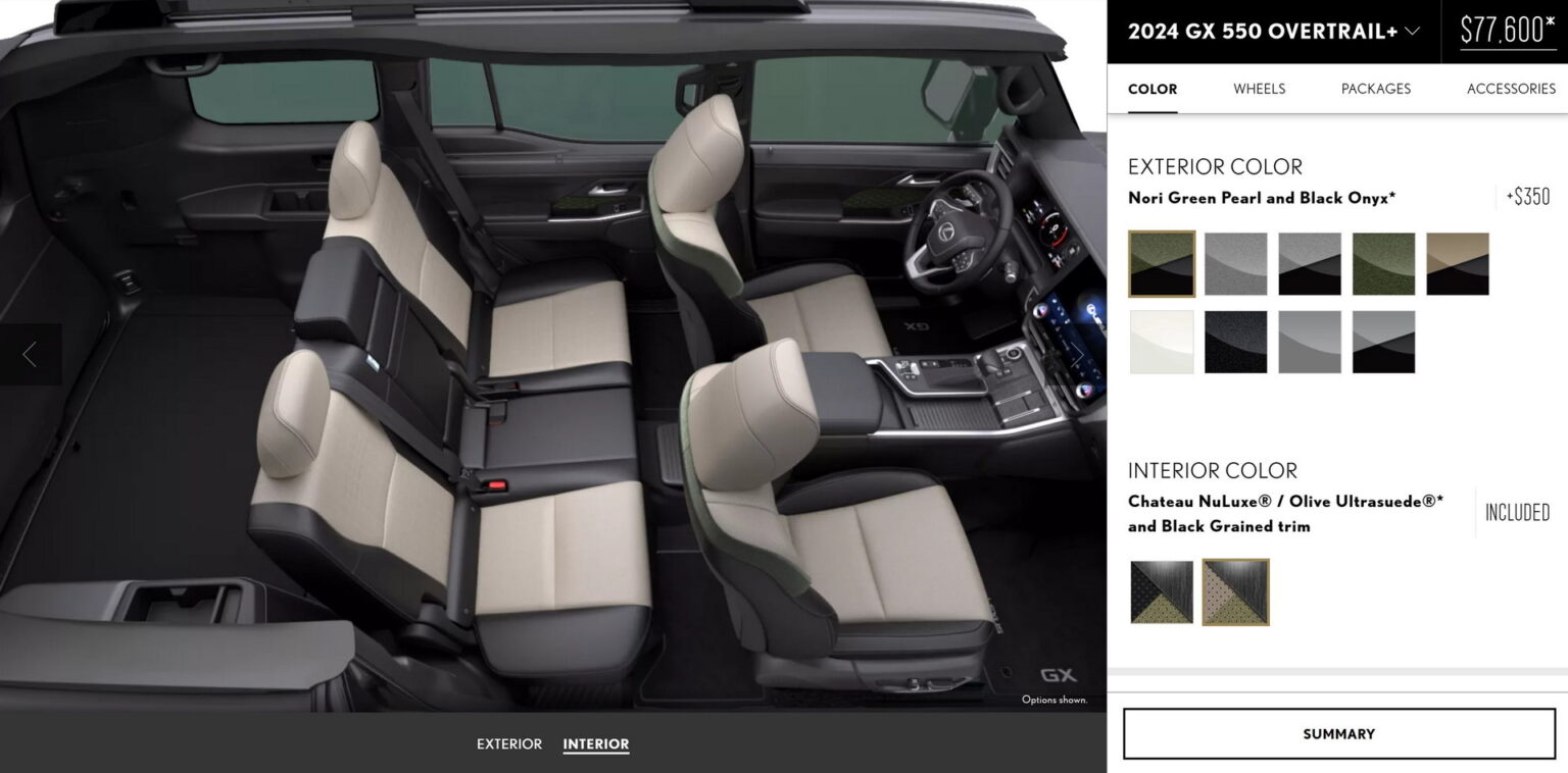 2024 Lexus GX Configurator Goes Live, Show Us Your Build | Carscoops