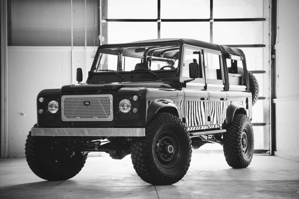 This Jeep Wrangler Has A Land Rover Defender Body And A GM LT1 V8 Heart ...