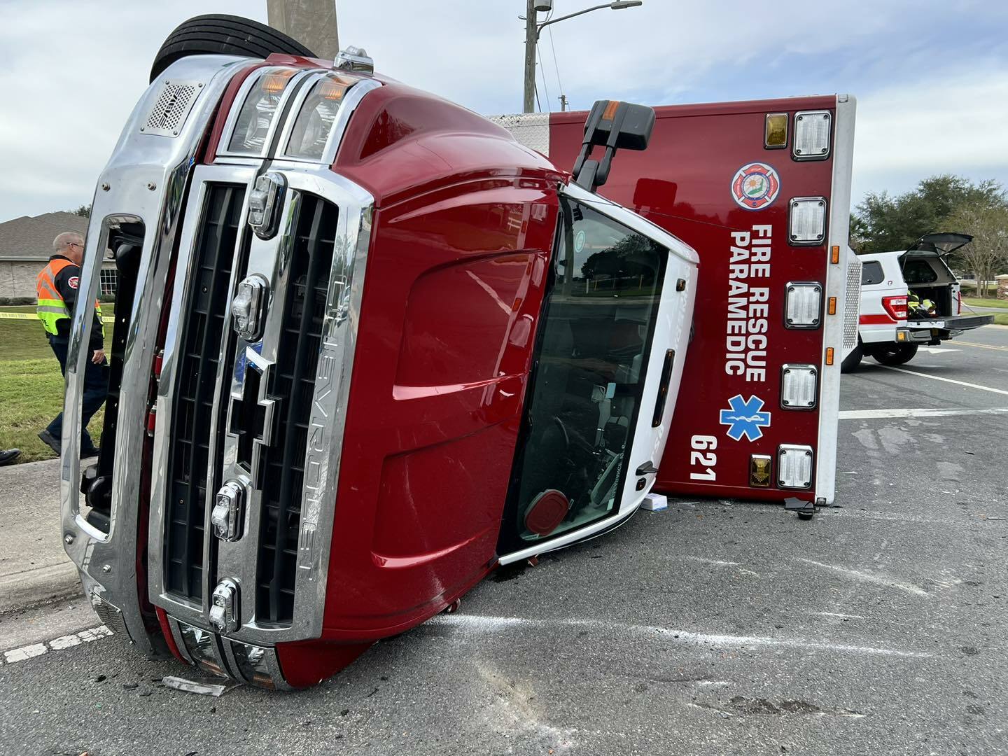 Ambulance Overturned In Multi-Car Crash Sends 15 To The Hospital ...