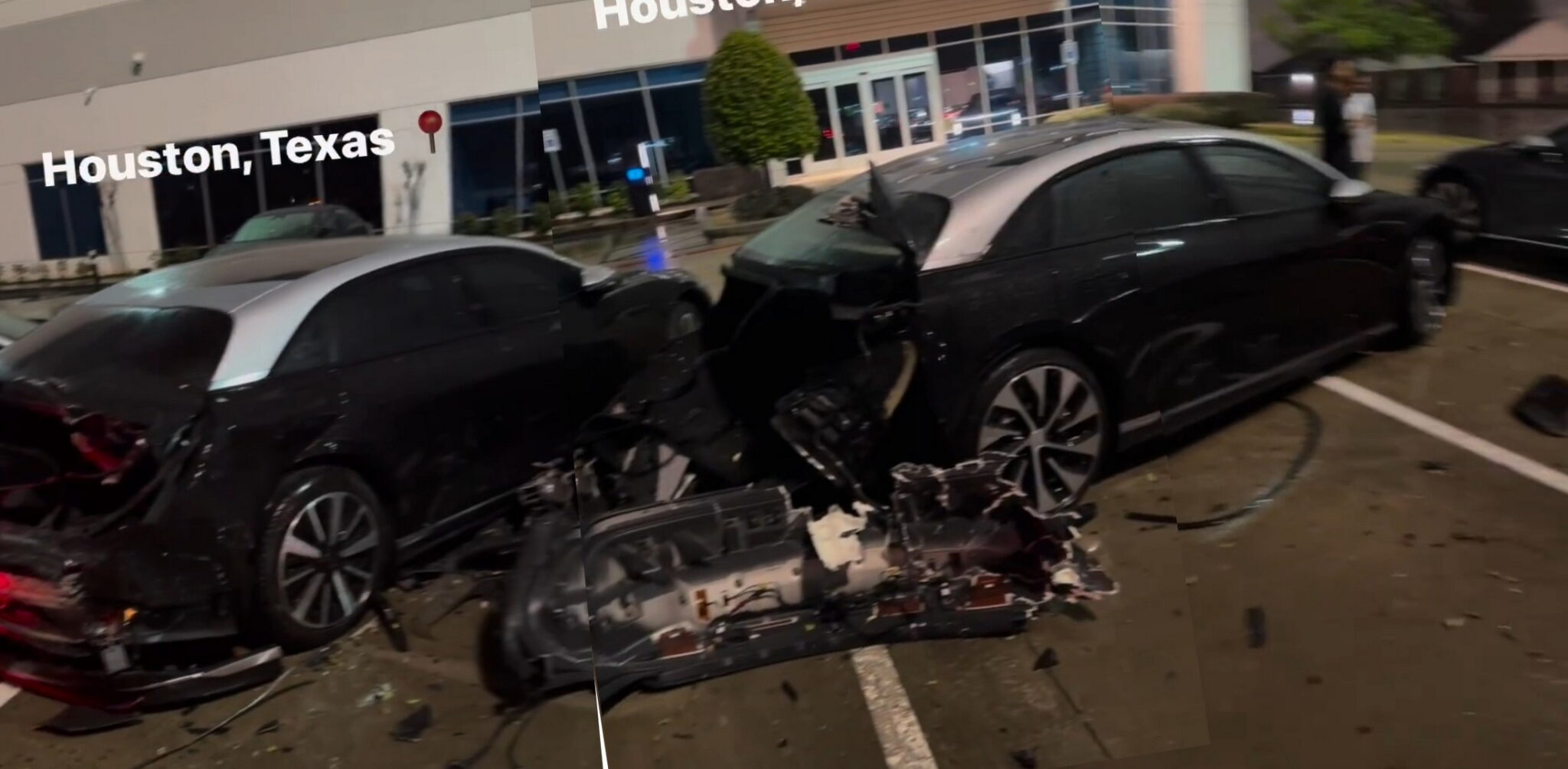 A Dodge Challenger Crashed Into Four Lucid Air EVs At Texas Service ...