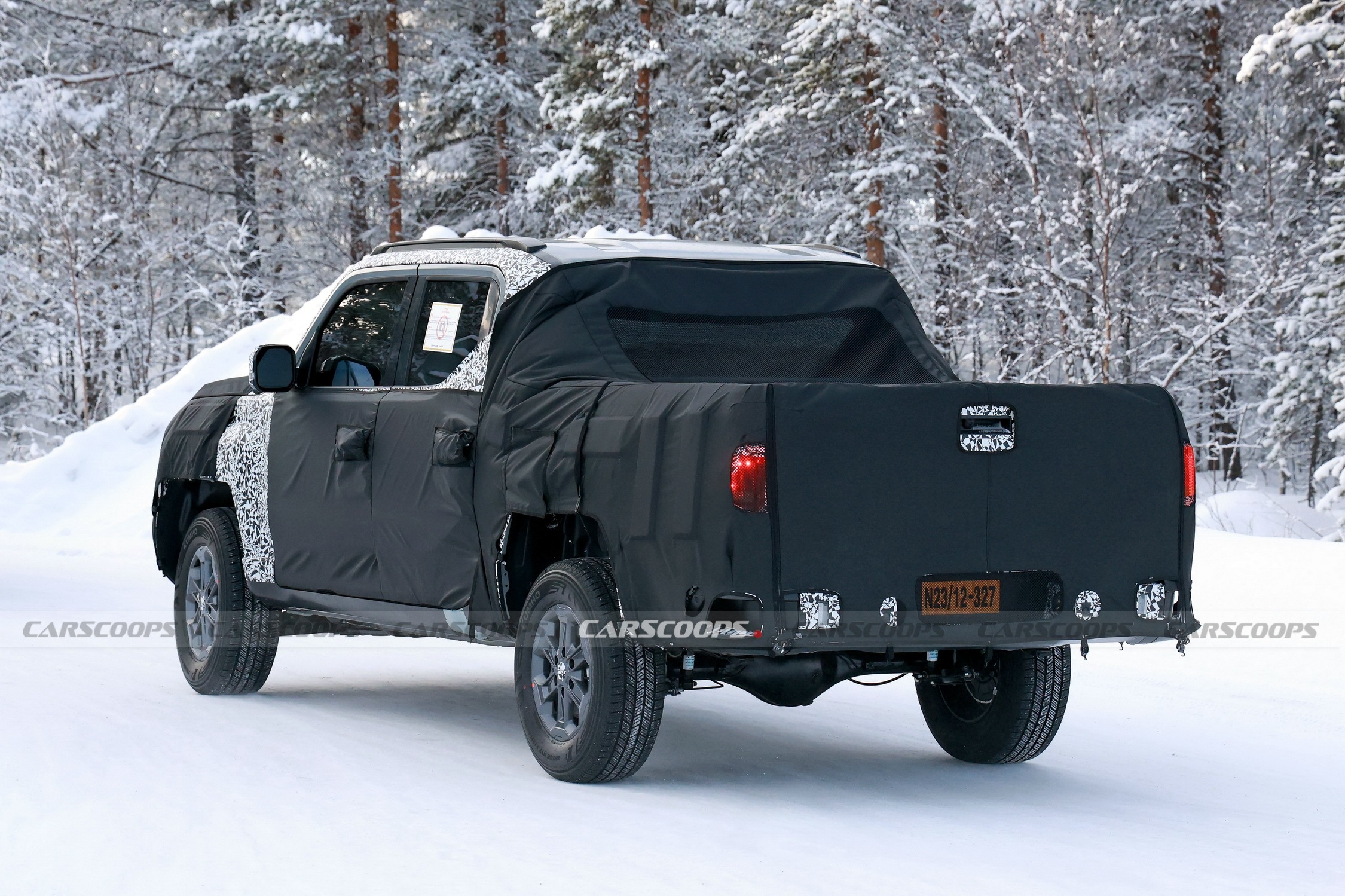 New Kia Tasman Pickup Spied Testing With Ford Ranger Raptor | Carscoops