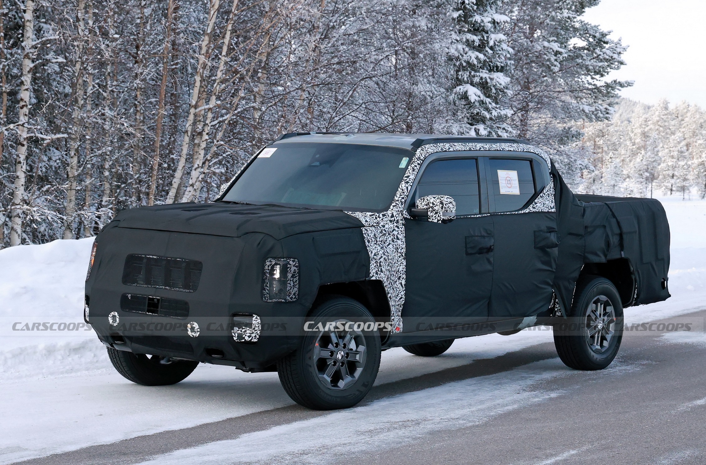 New Kia Tasman Pickup Spied Testing With Ford Ranger Raptor | Carscoops