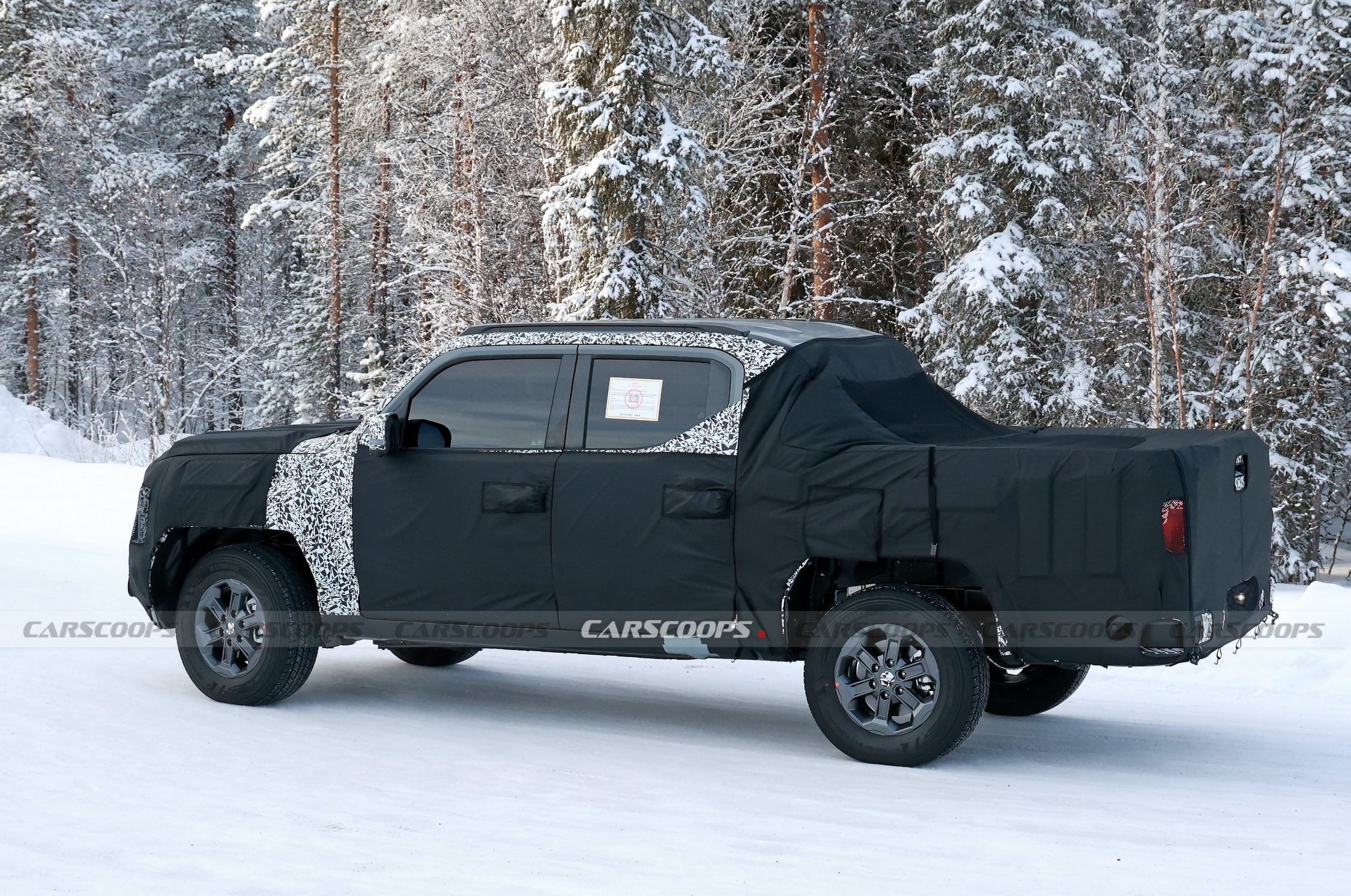 New Kia Tasman Pickup Spied Testing With Ford Ranger Raptor | Carscoops