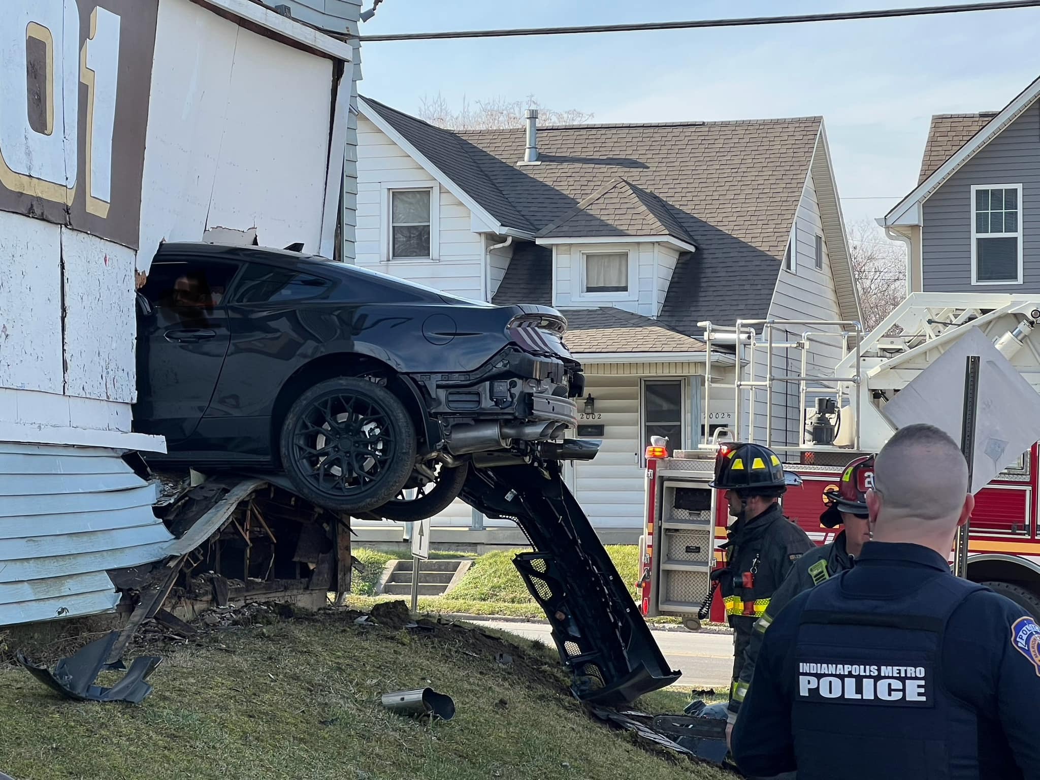 Ford Mustang Slams Into House In Indianapolis | Carscoops