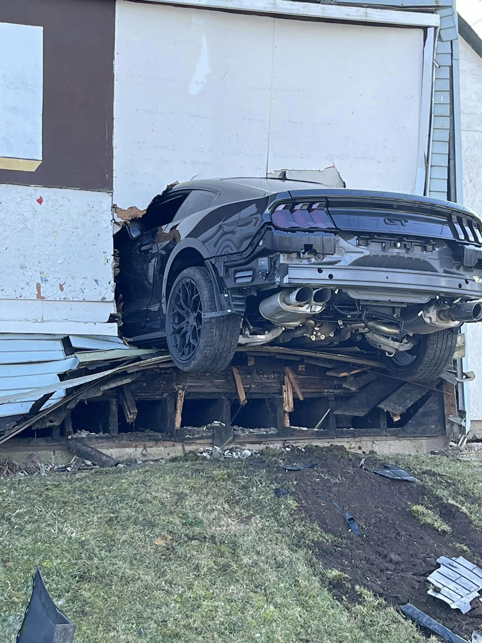 Ford Mustang Slams Into House In Indianapolis | Carscoops