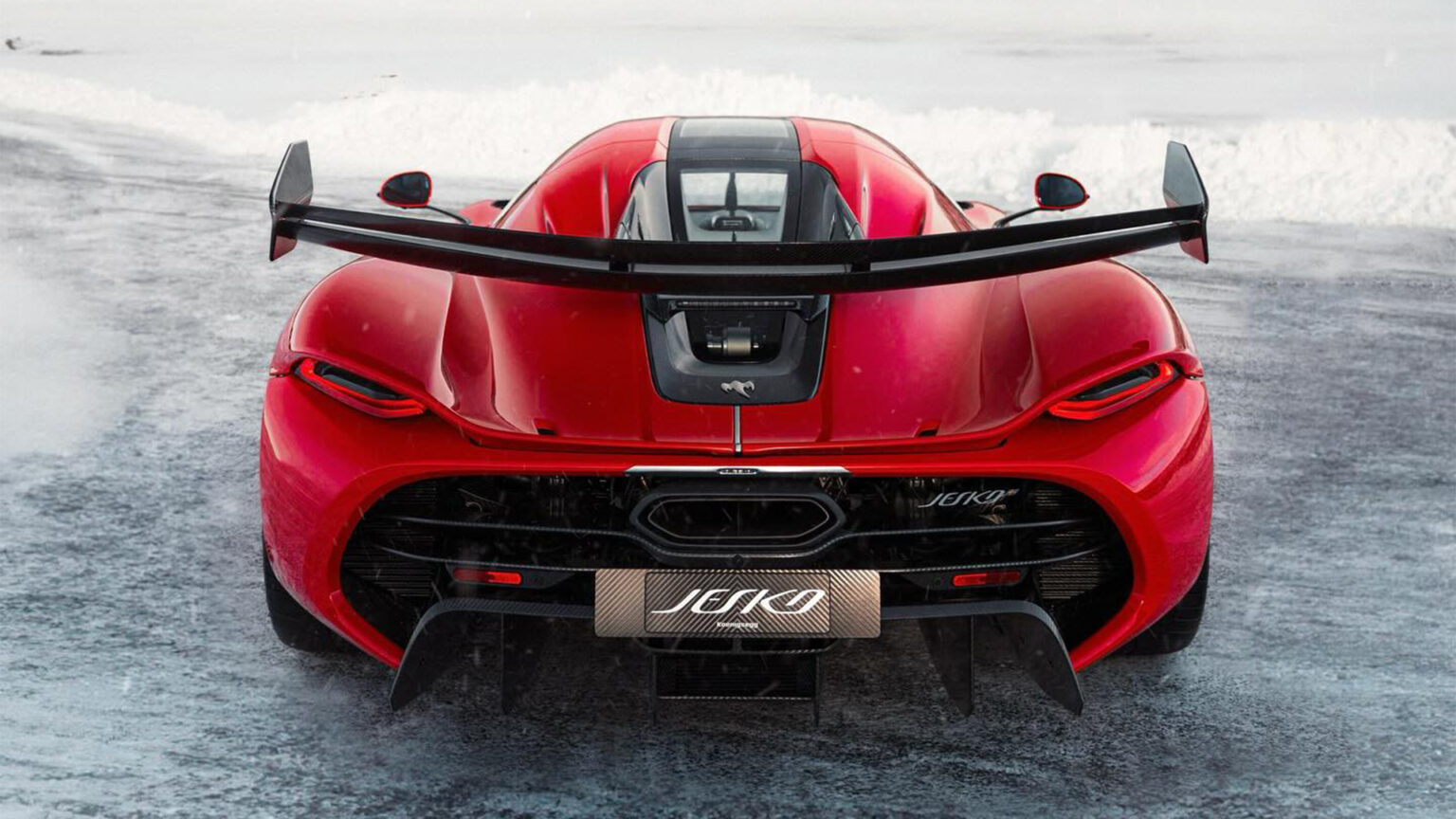 Red Koenigsegg Jesko Is Filled With Holiday Cheer | Carscoops