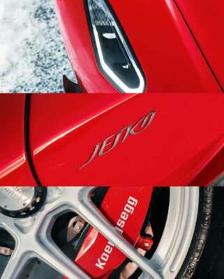 Red Koenigsegg Jesko Is Filled With Holiday Cheer | Carscoops