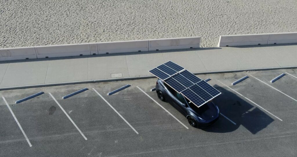 DIY Solar Roof For Tesla Model Y Adds 20 Miles Of Range In Five Hours ...