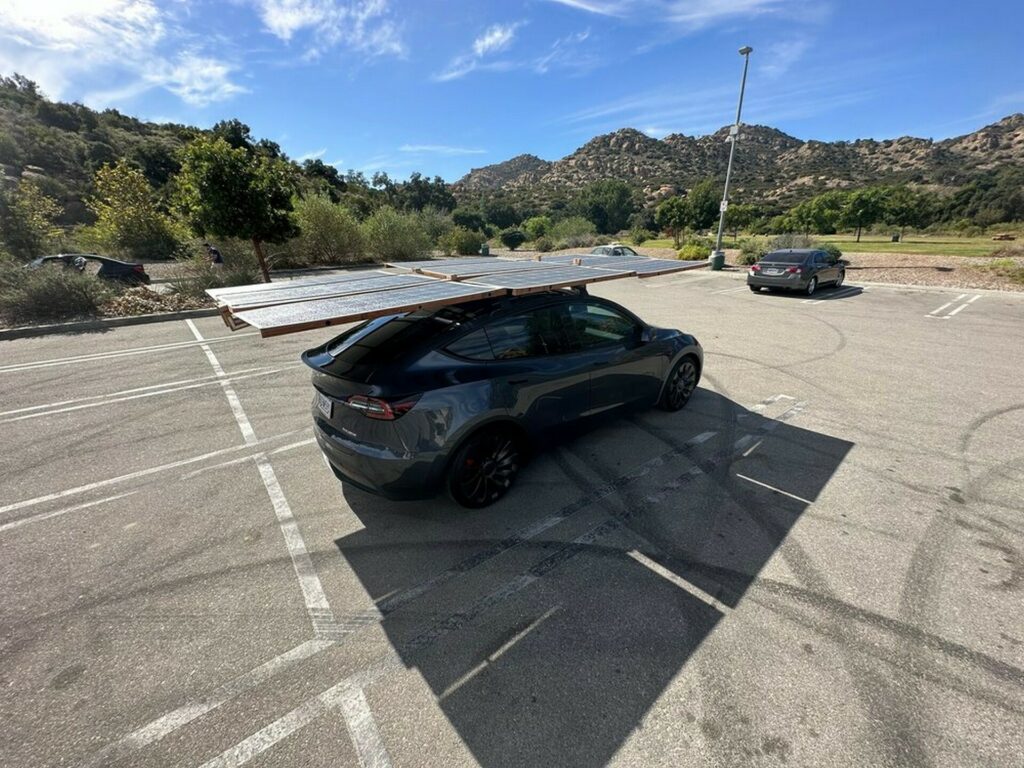 DIY Solar Roof For Tesla Model Y Adds 20 Miles Of Range In Five Hours ...