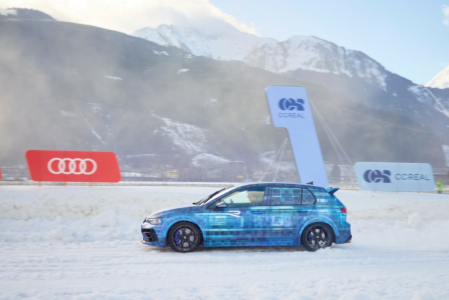 2025 VW Golf R Teased At Austrian Ice Race Before Its Debut | Carscoops