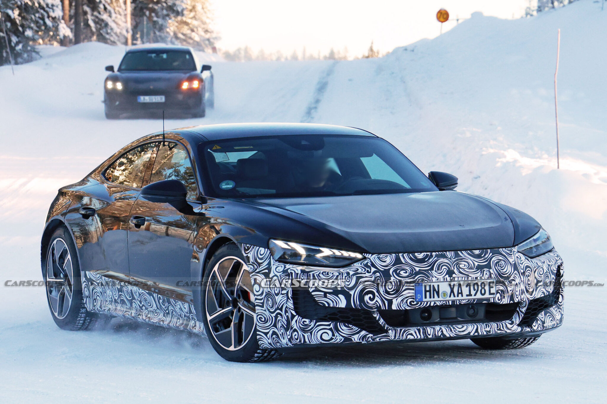 2025 Audi E-Tron GT Facelift Spied In Vanilla And RS Flavors | Carscoops