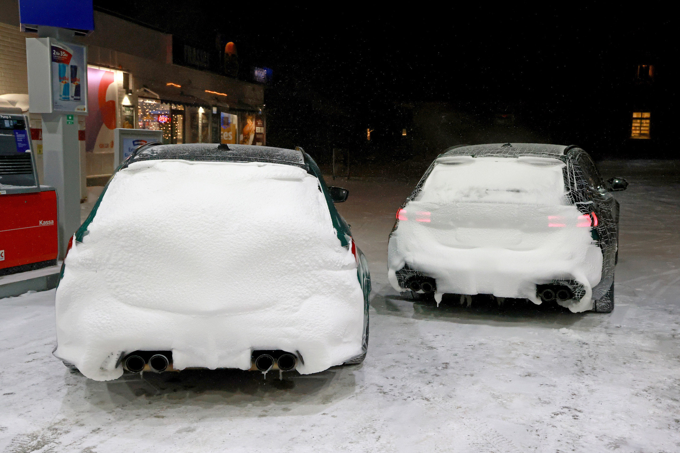 2025 BMW M5 And M3 CS Wagons Spied On Winter Testing Getaway | Carscoops