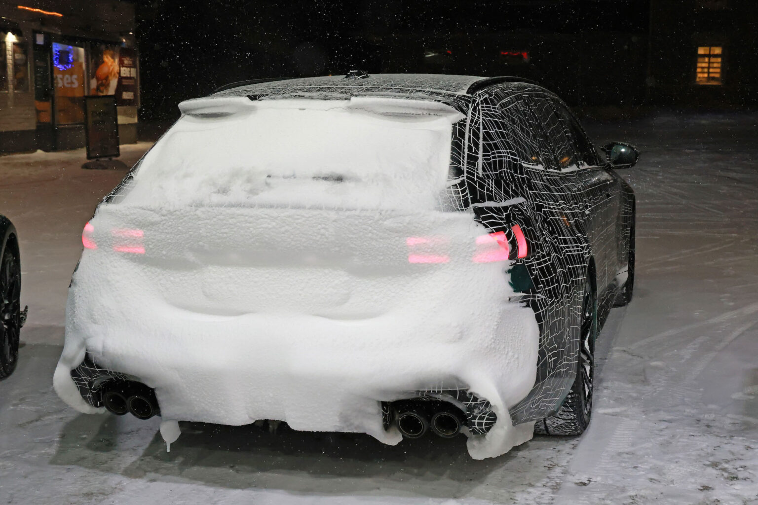 2025 BMW M5 And M3 CS Wagons Spied On Winter Testing Getaway | Carscoops