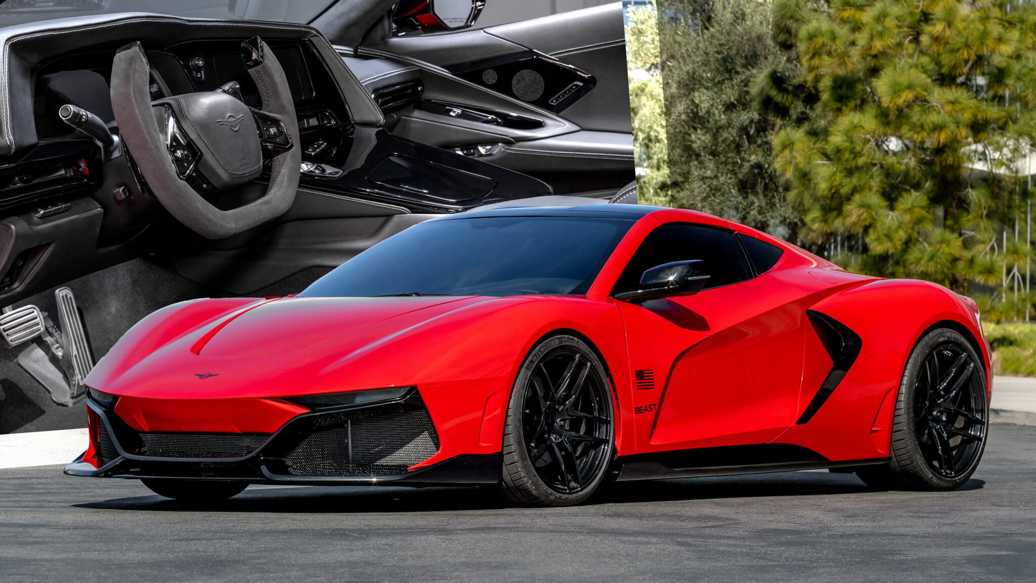 Rezvani Beast Is A $485k Reskinned Corvette C8 With A Pepper Spray ...