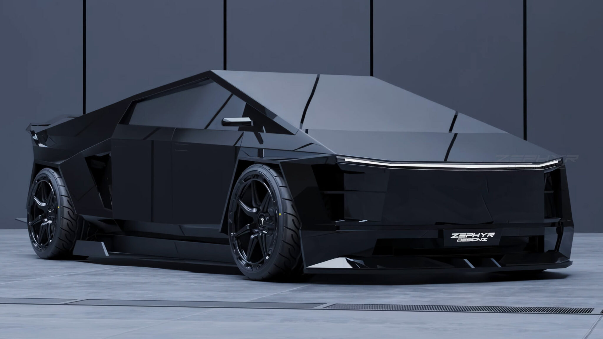 Can You Imagine A Tesla Cybertruck With A Porsche Engine Swap? This Guy ...