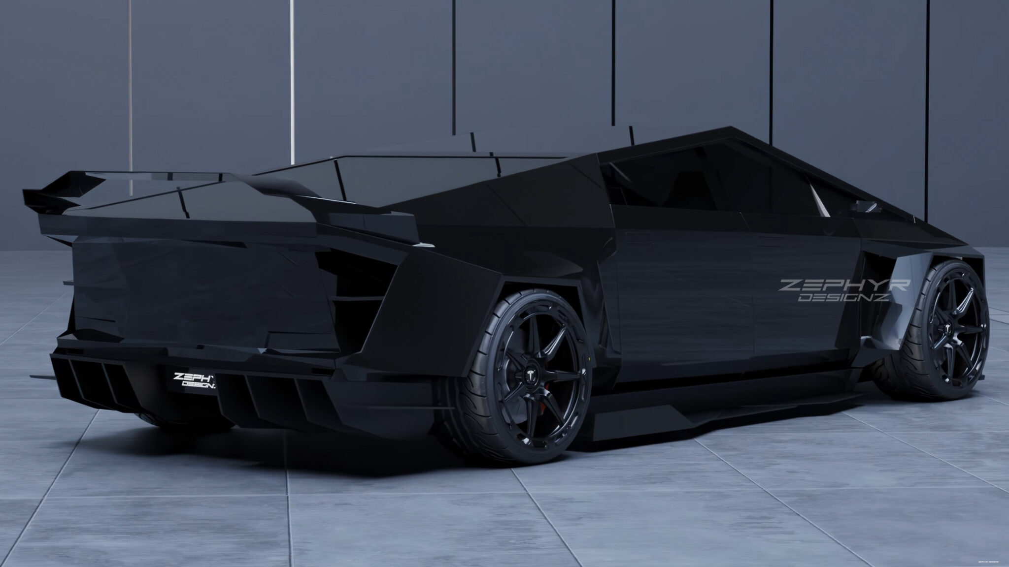 Can You Imagine A Tesla Cybertruck With A Porsche Engine Swap? This Guy ...